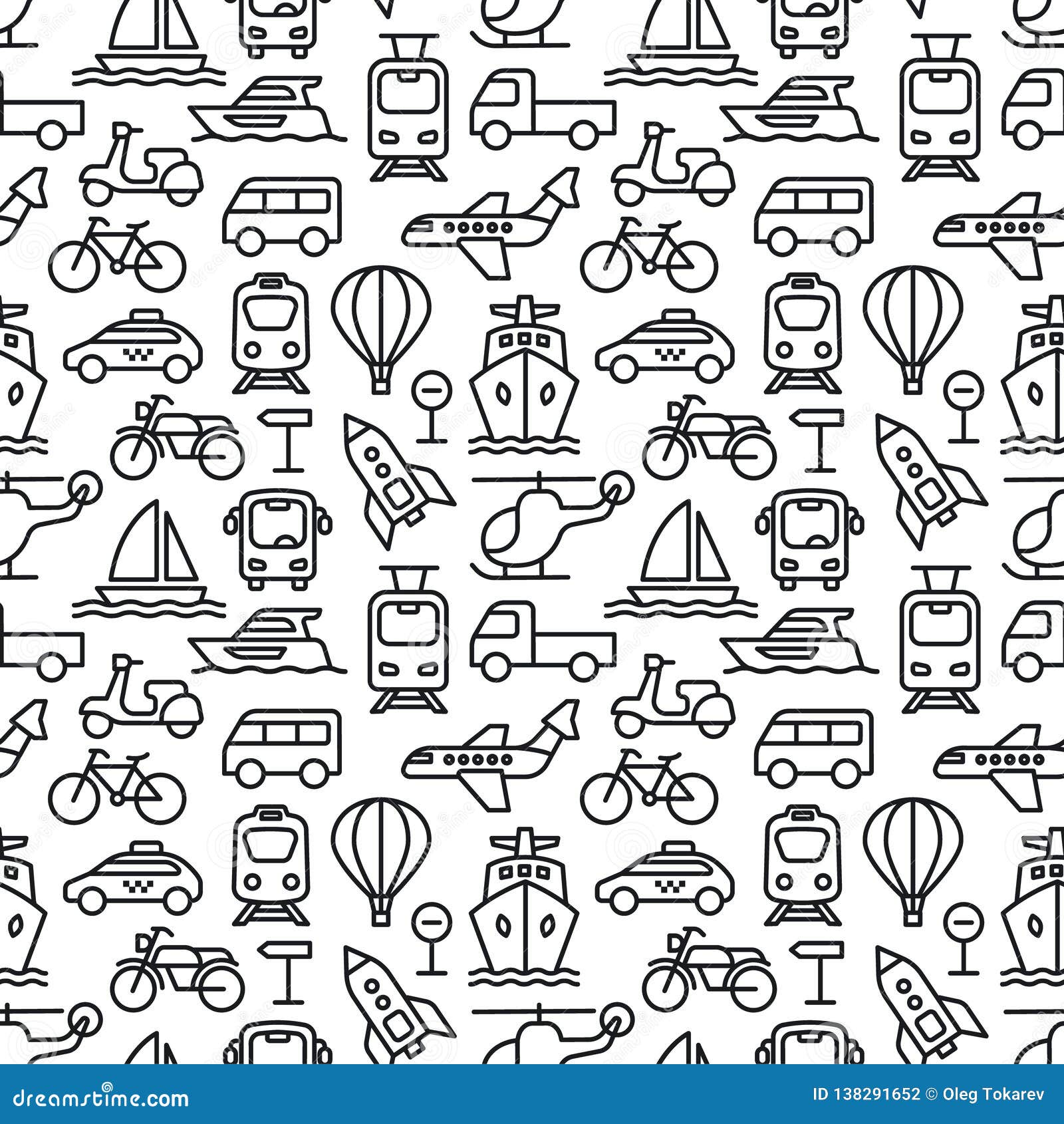 Transport seamless pattern stock vector. Illustration of holiday ...