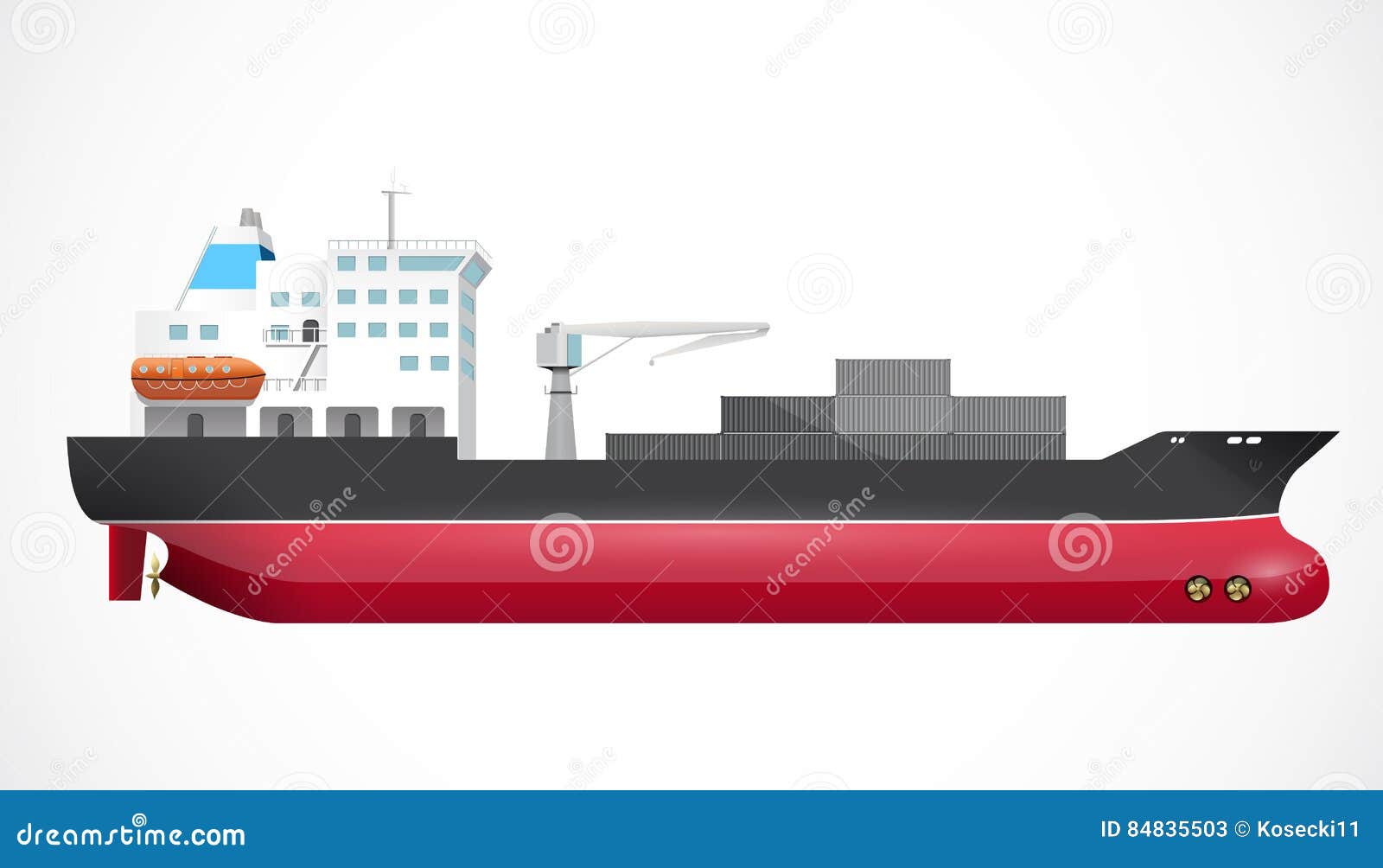 Ocean Trade Symphony: Cargo Ship Navigates Economic Tides. Concept ...