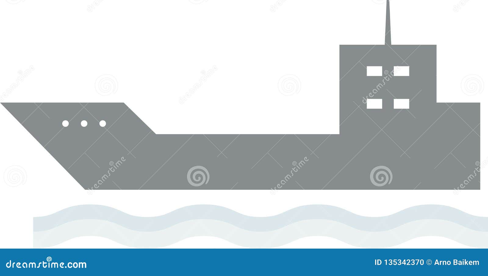 Transport Ship Vector Logo on White Background Stock Illustration ...