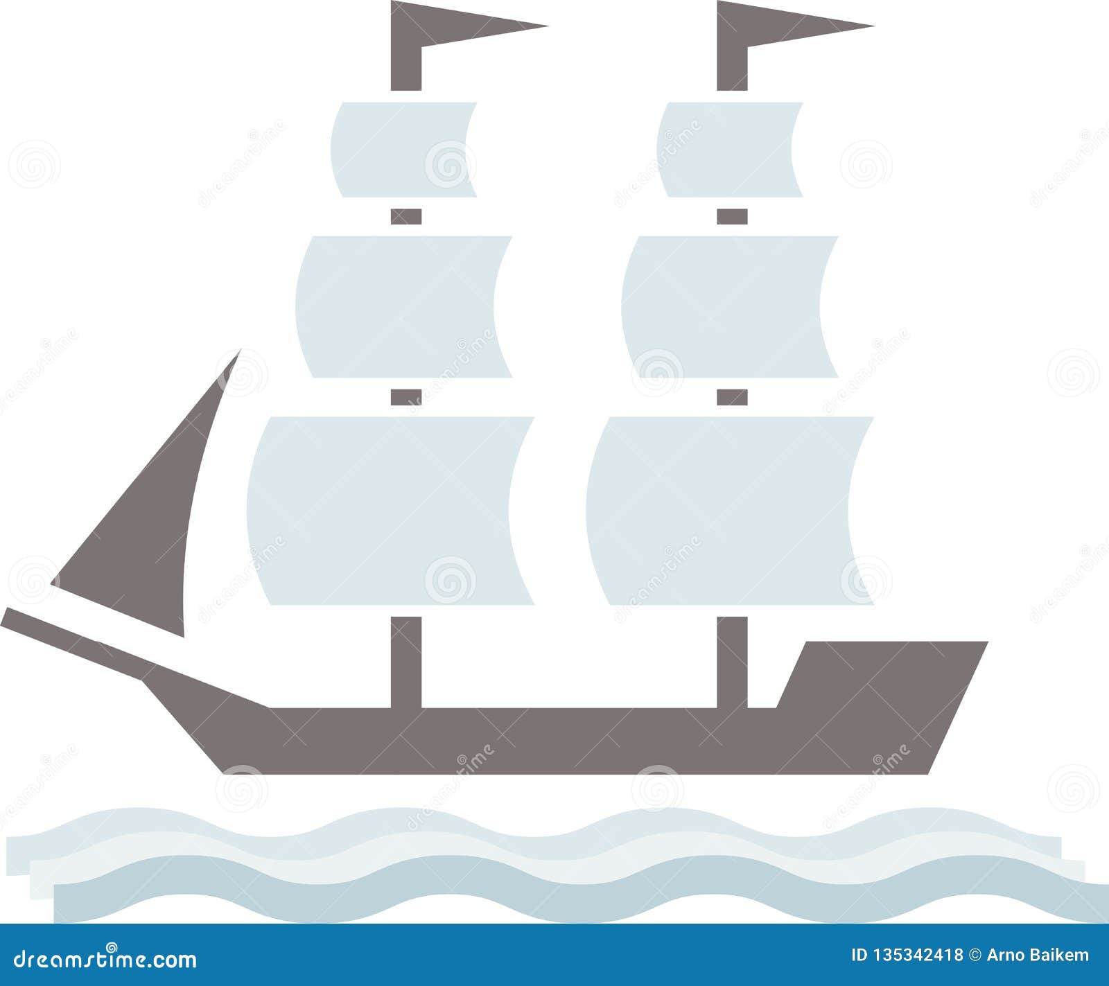 Transport Ship Vector Logo on White Background Stock Illustration ...