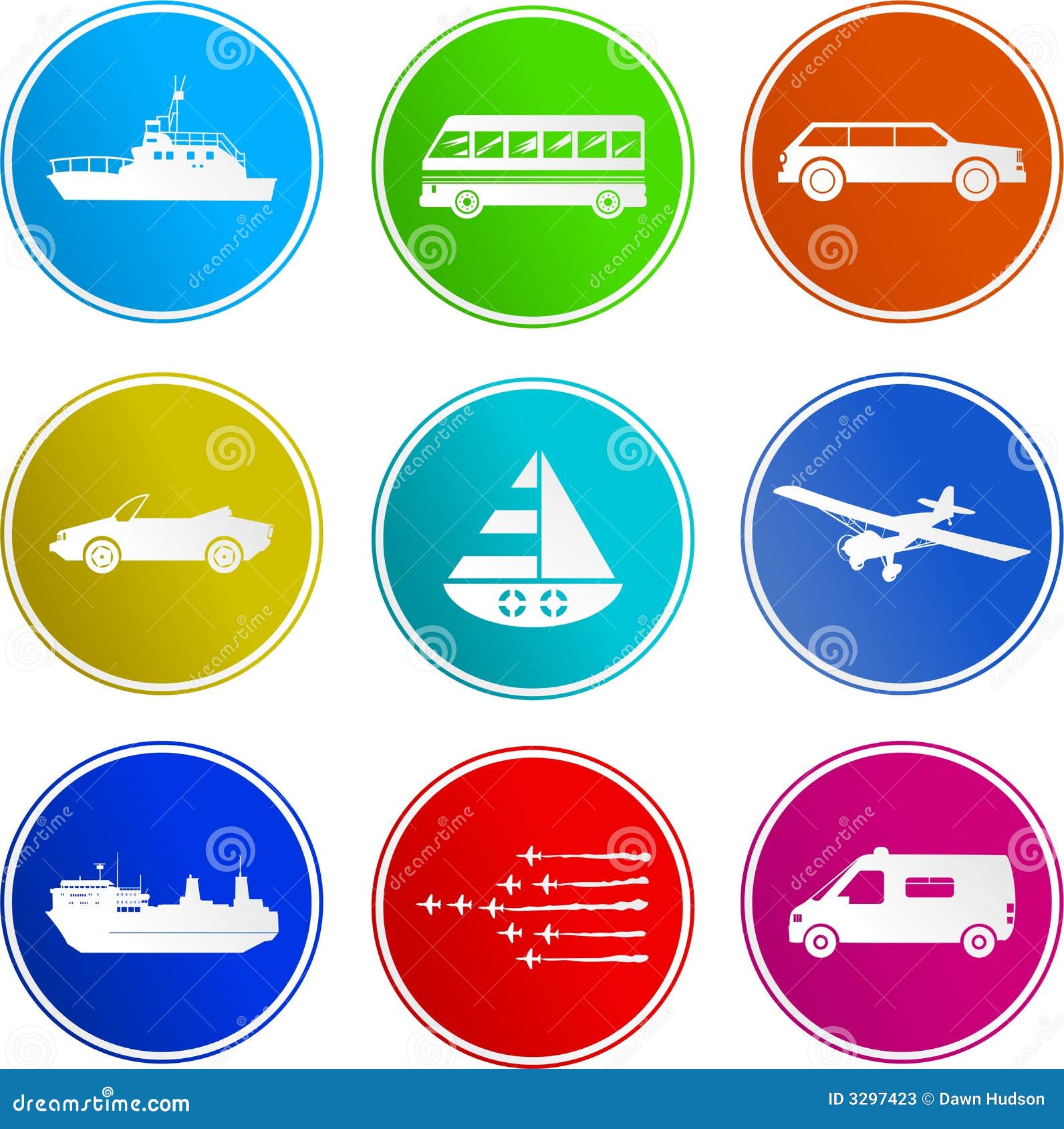 Transport sign icons stock vector. Illustration of clipart - 3297423