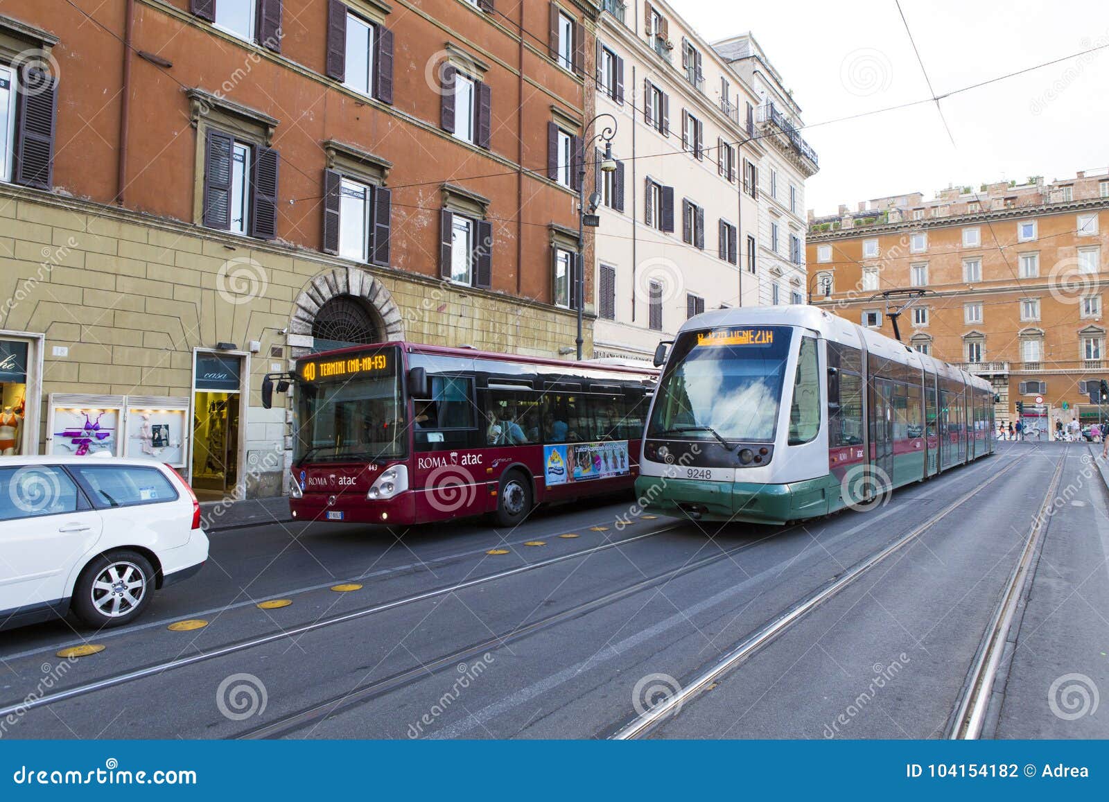 The Transportation System, Car, Bus and Tram Editorial Photography ...