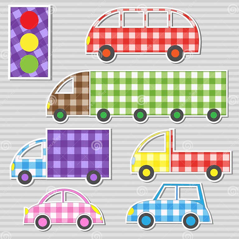 Transport textile stickers stock vector. Illustration of drive - 25326188