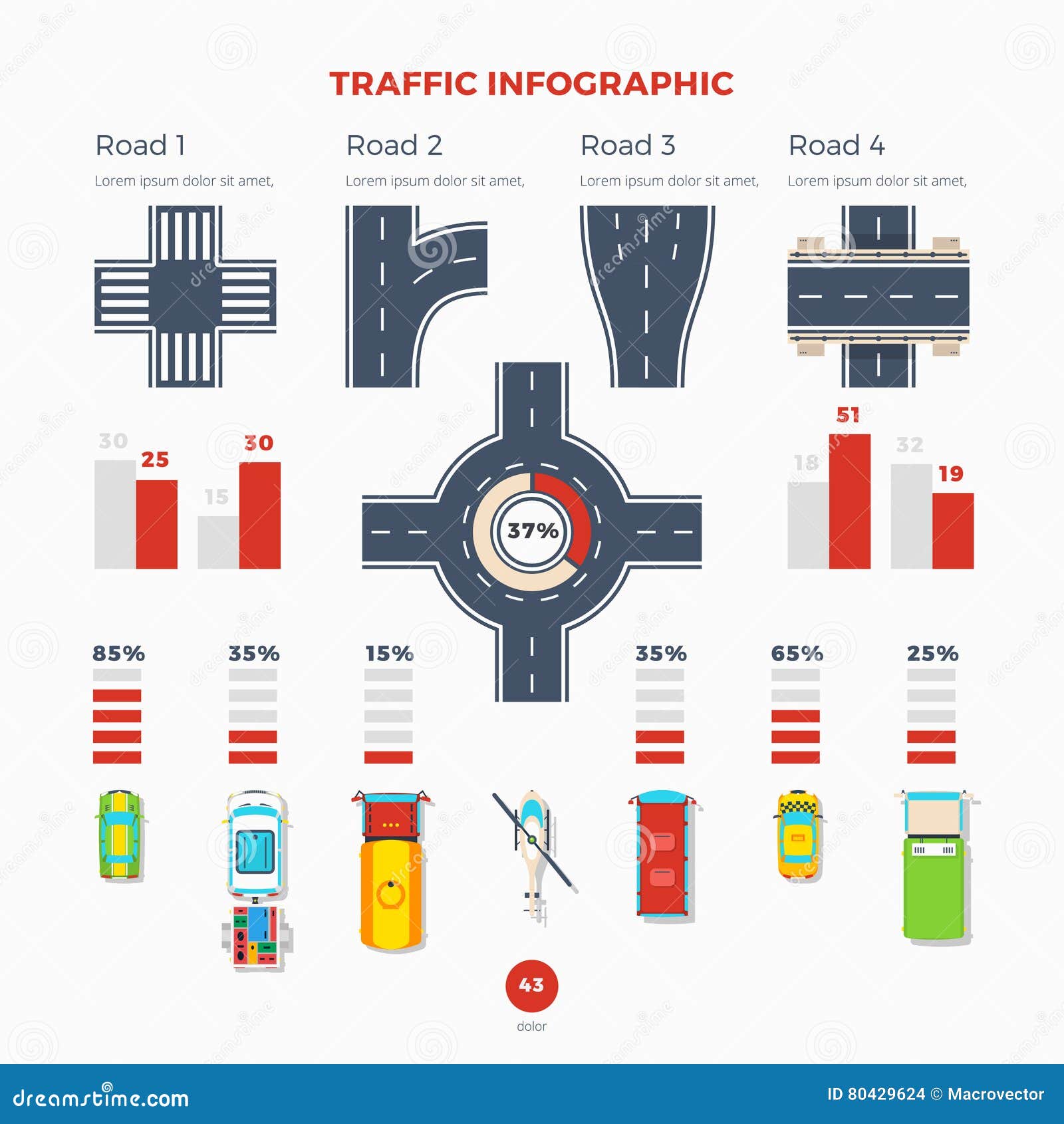 Transport and Traffic Infographic Stock Vector - Illustration of ...