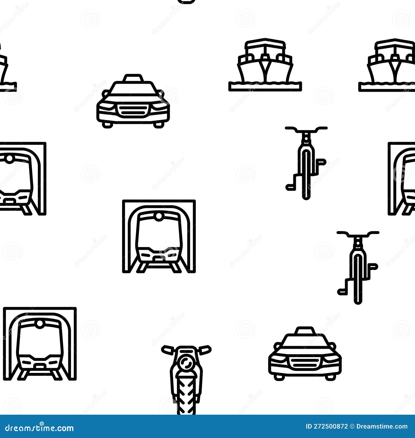 Transport Transportation Car Vector Seamless Pattern Stock Vector ...