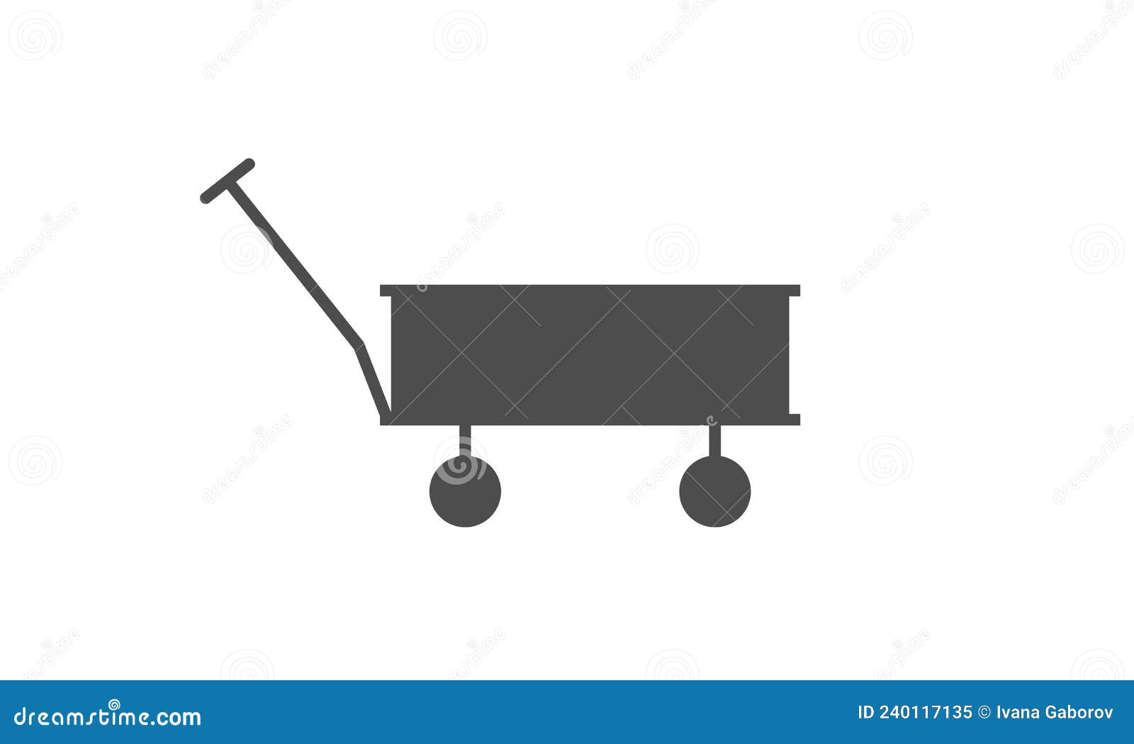 Transport Trolley For Disabled Footless Person Isolated On White Vector ...