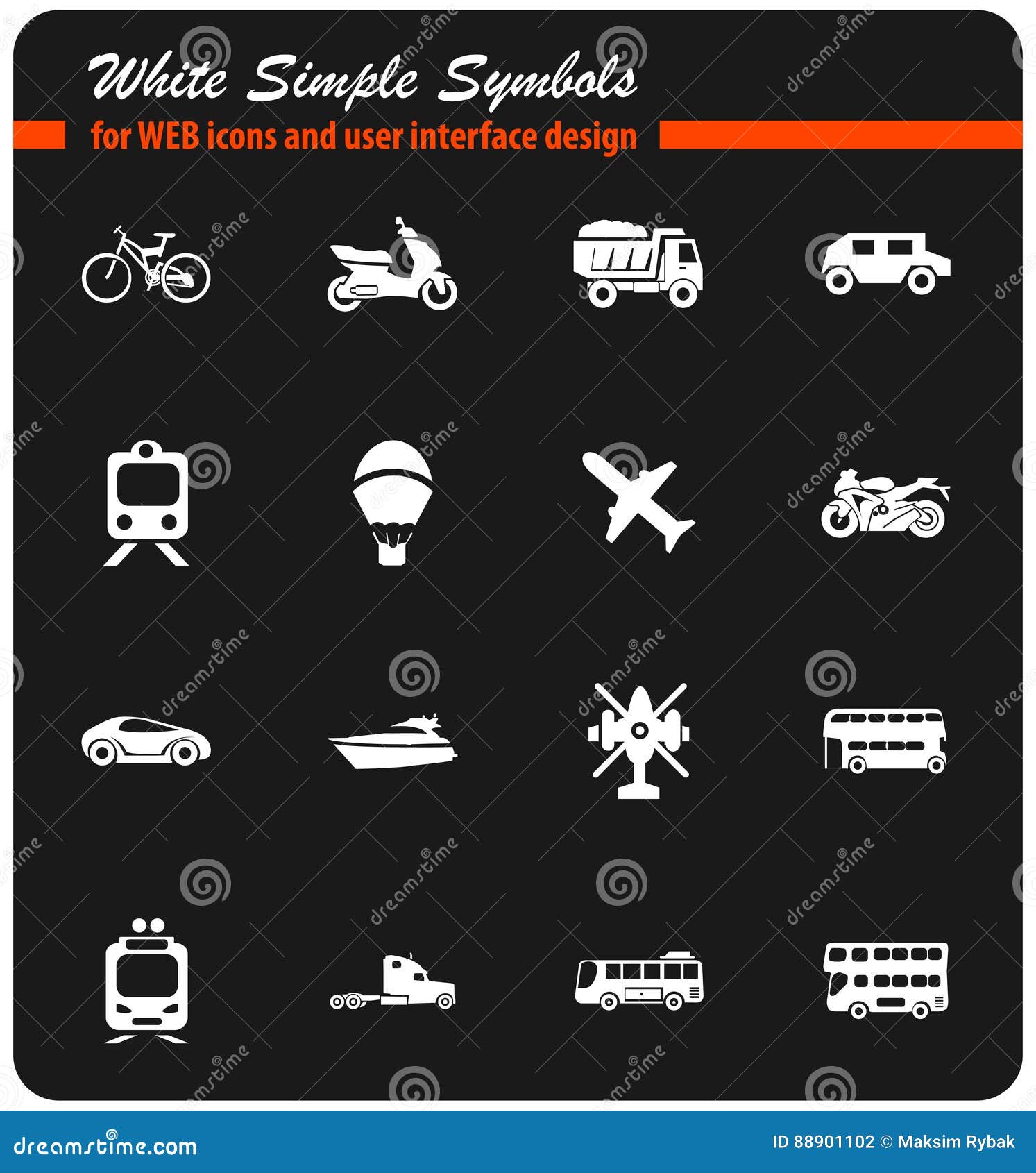 Transport types icon set stock illustration. Illustration of boat ...