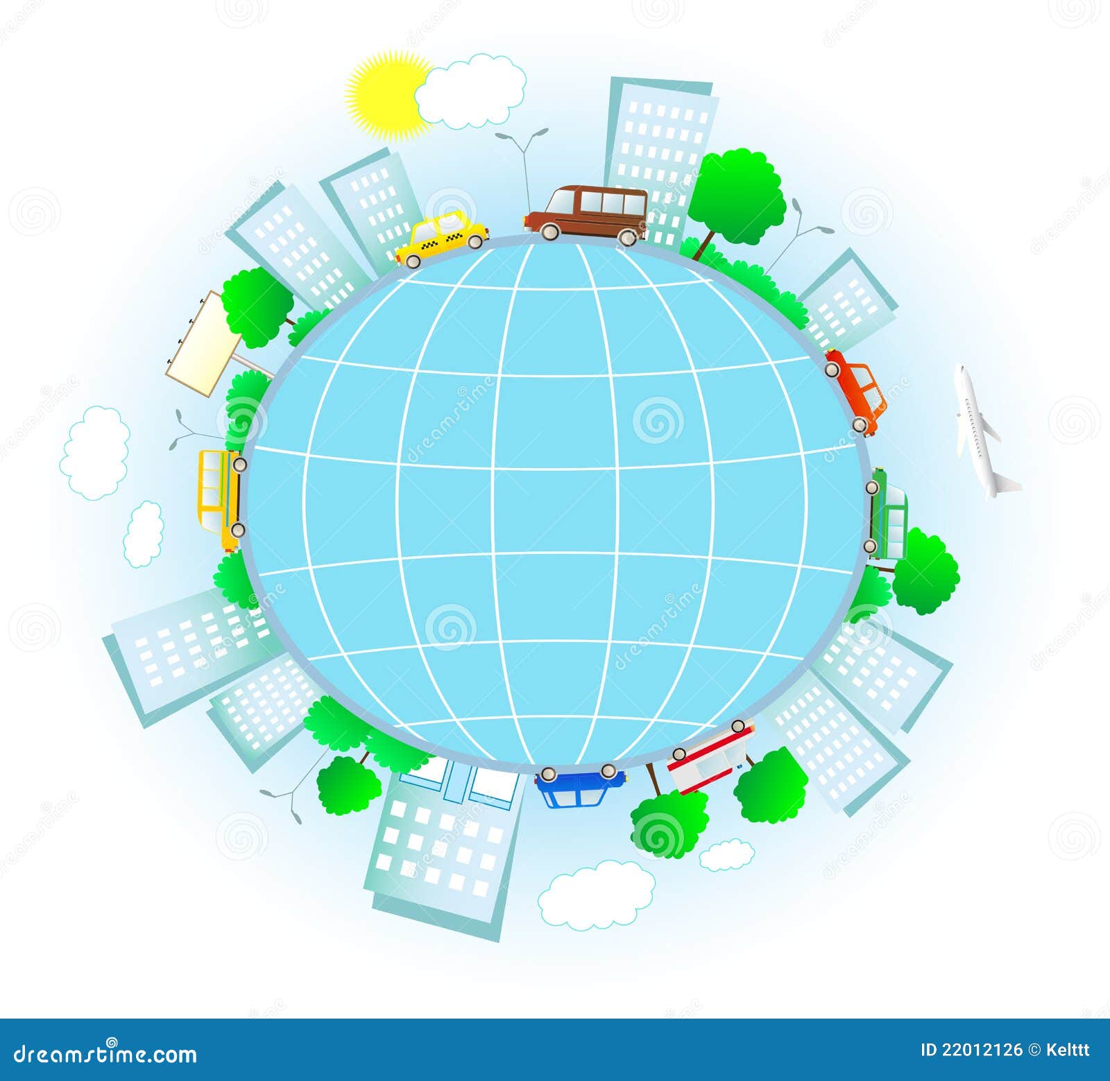 Urban Planet Earth Over Population Vector Illustration | CartoonDealer ...