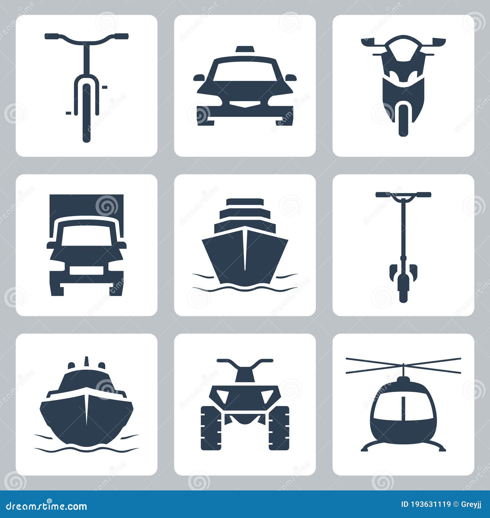 Transport Vector Public Transportable Vehicle Plane Or Train And Car Or ...