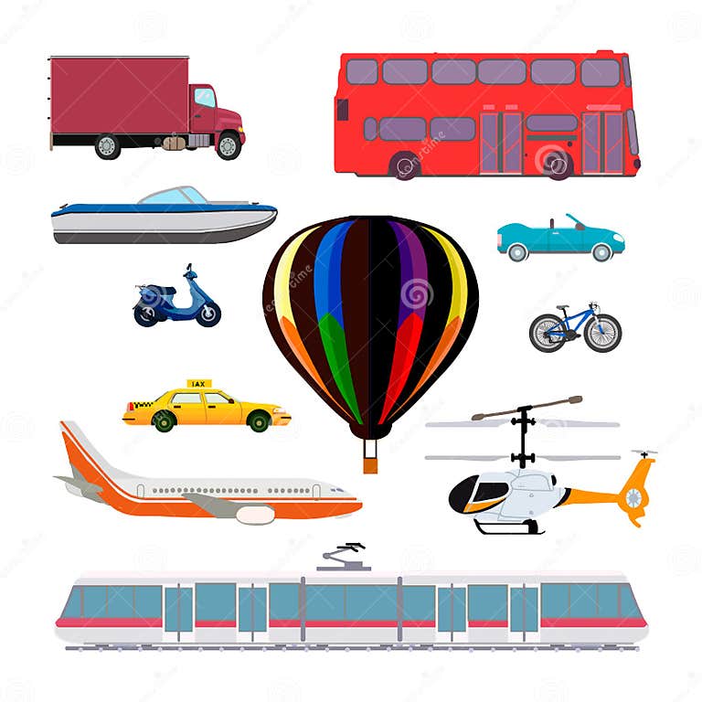 Transport vector set. stock vector. Illustration of cargo - 65774216