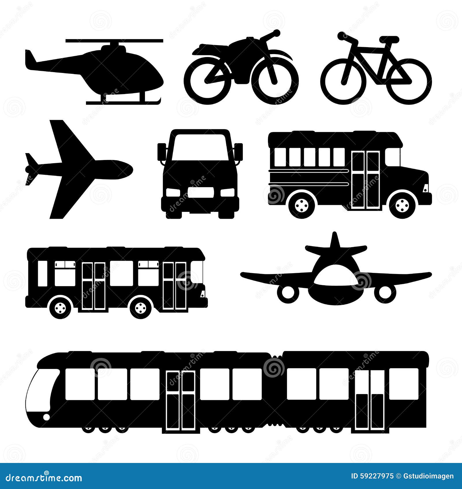 Transport and vehicles stock vector. Illustration of black - 59227975