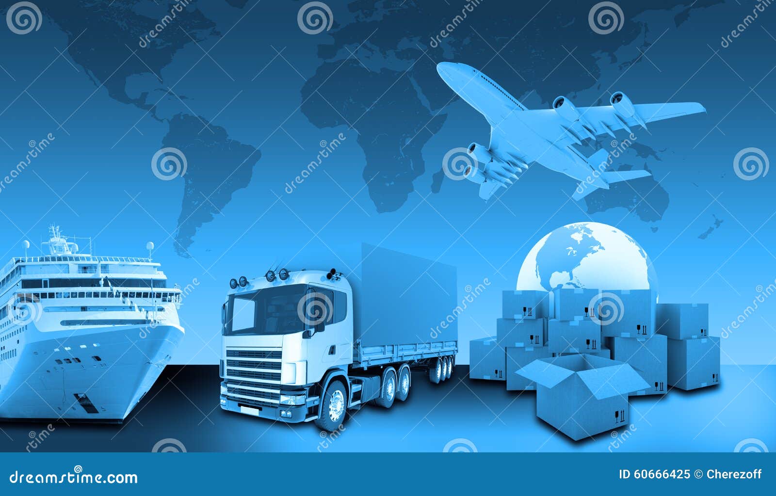 Transport with world map stock illustration. Illustration of planet ...
