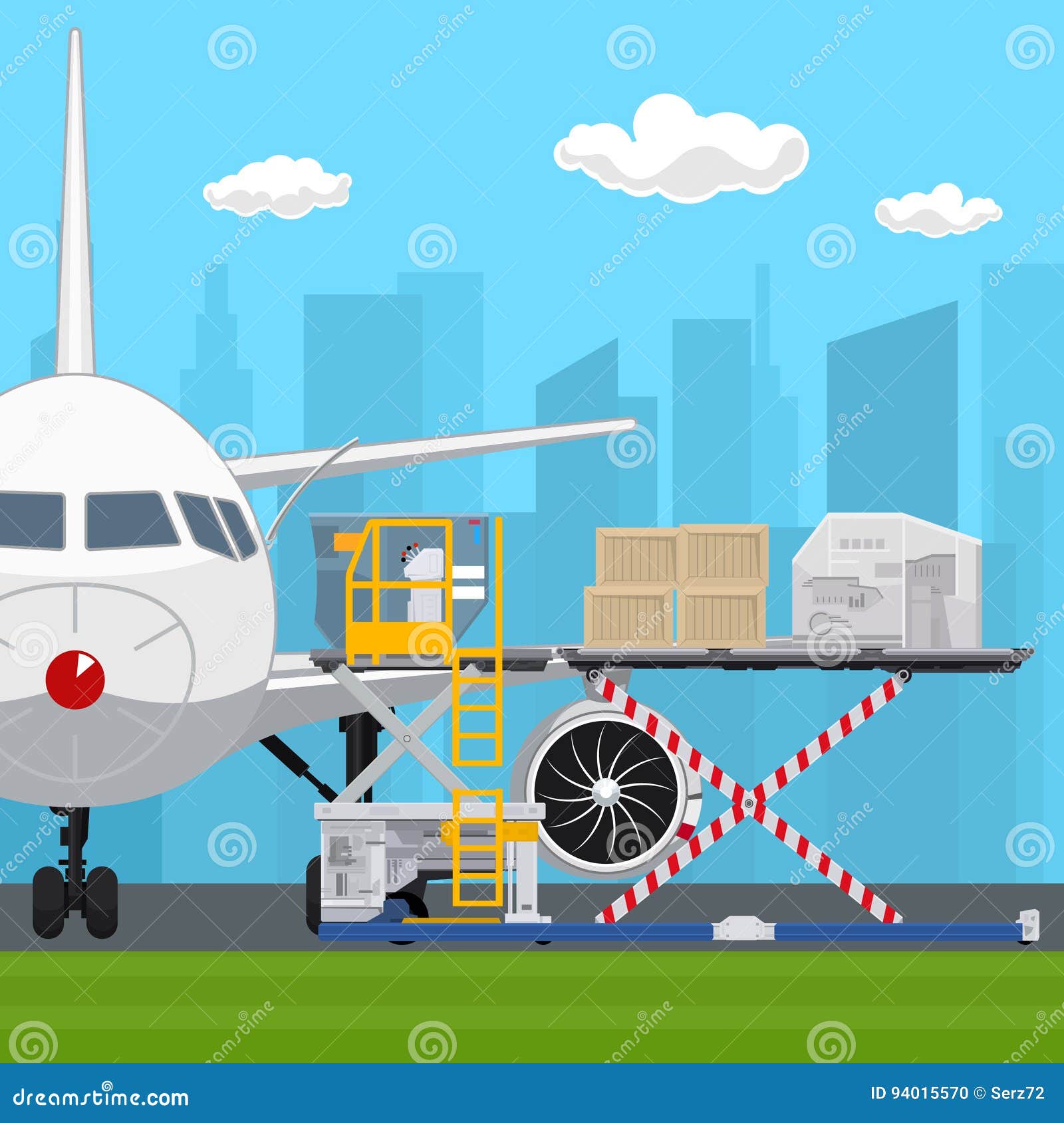 Autoloader, Goods Trolley, Stop Watch, Warehouse. Logistic,set ...