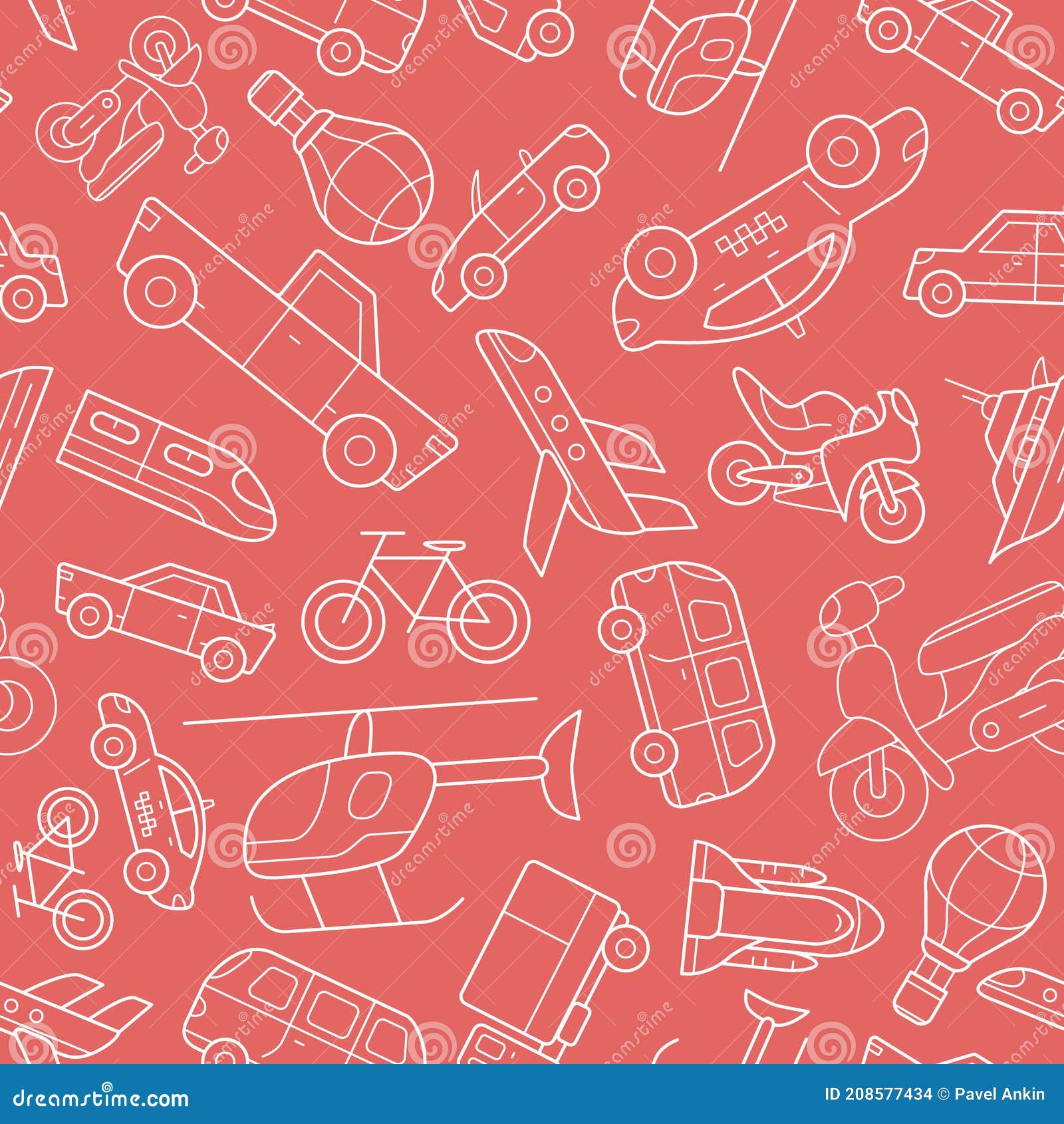 Transportation Background 01-02 Stock Vector - Illustration of scooter ...