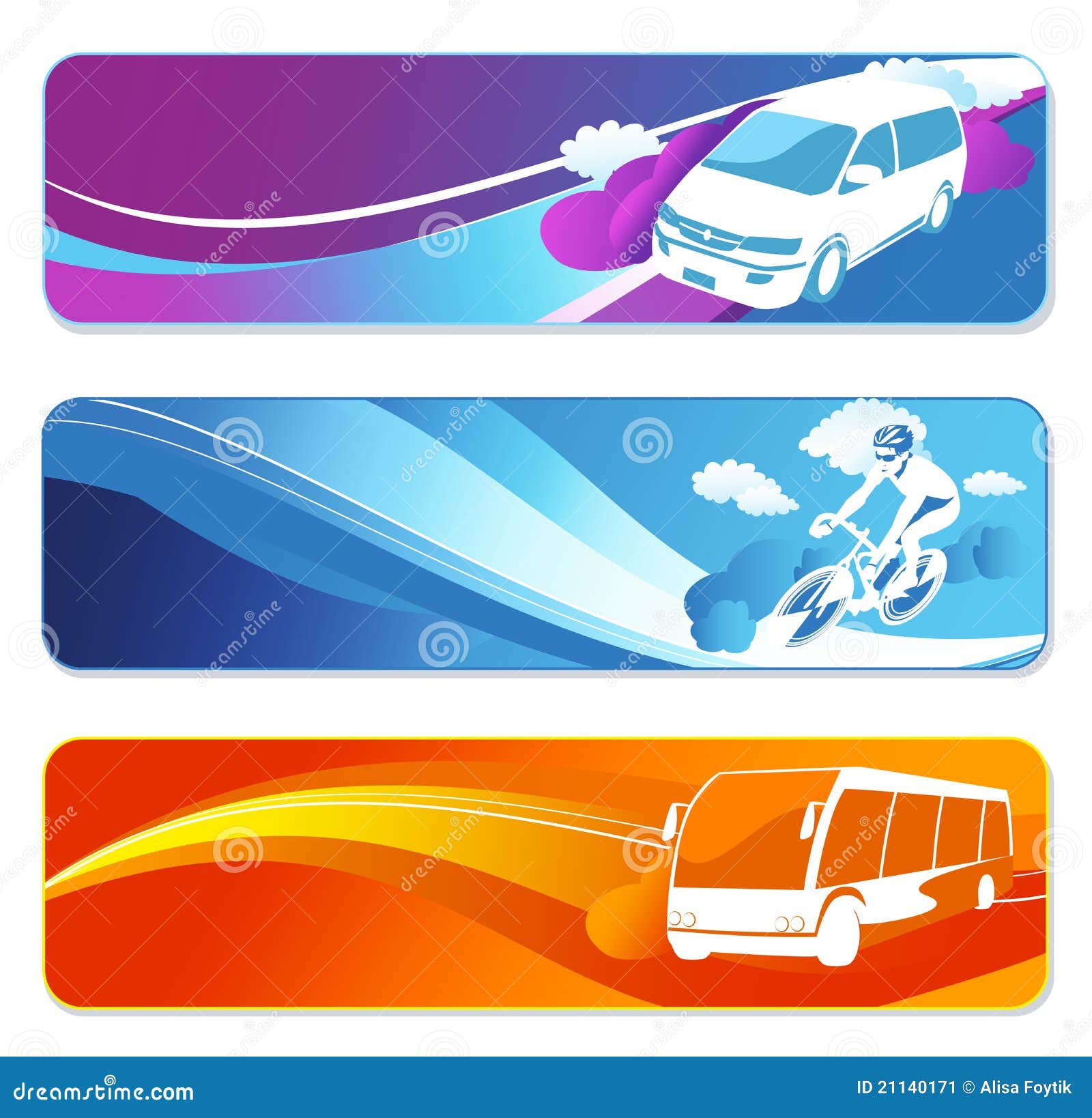 Transportation banners set stock vector. Illustration of speed - 21140171