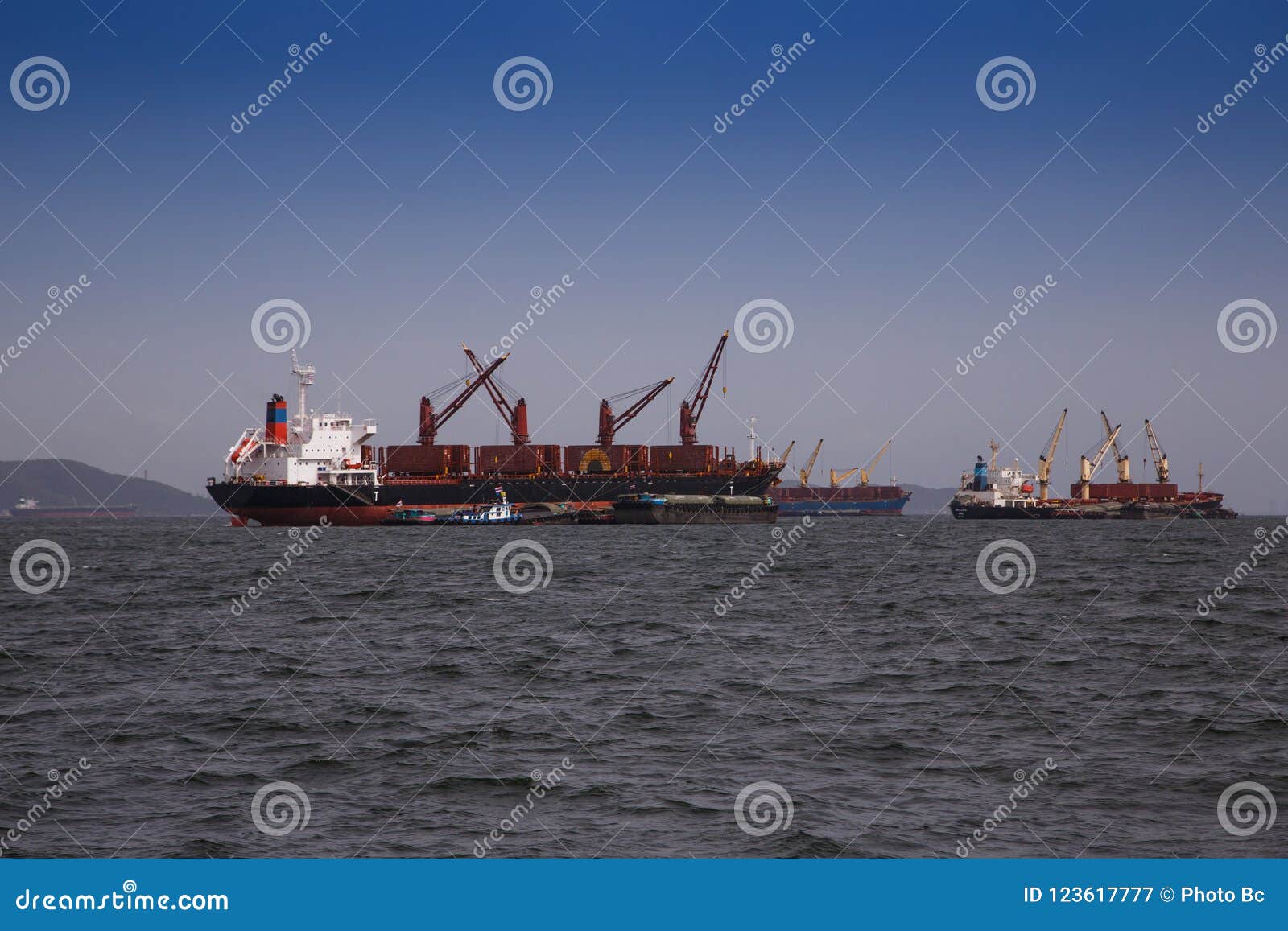 Transportation Bote Logistic Stock Image - Image of crane ...