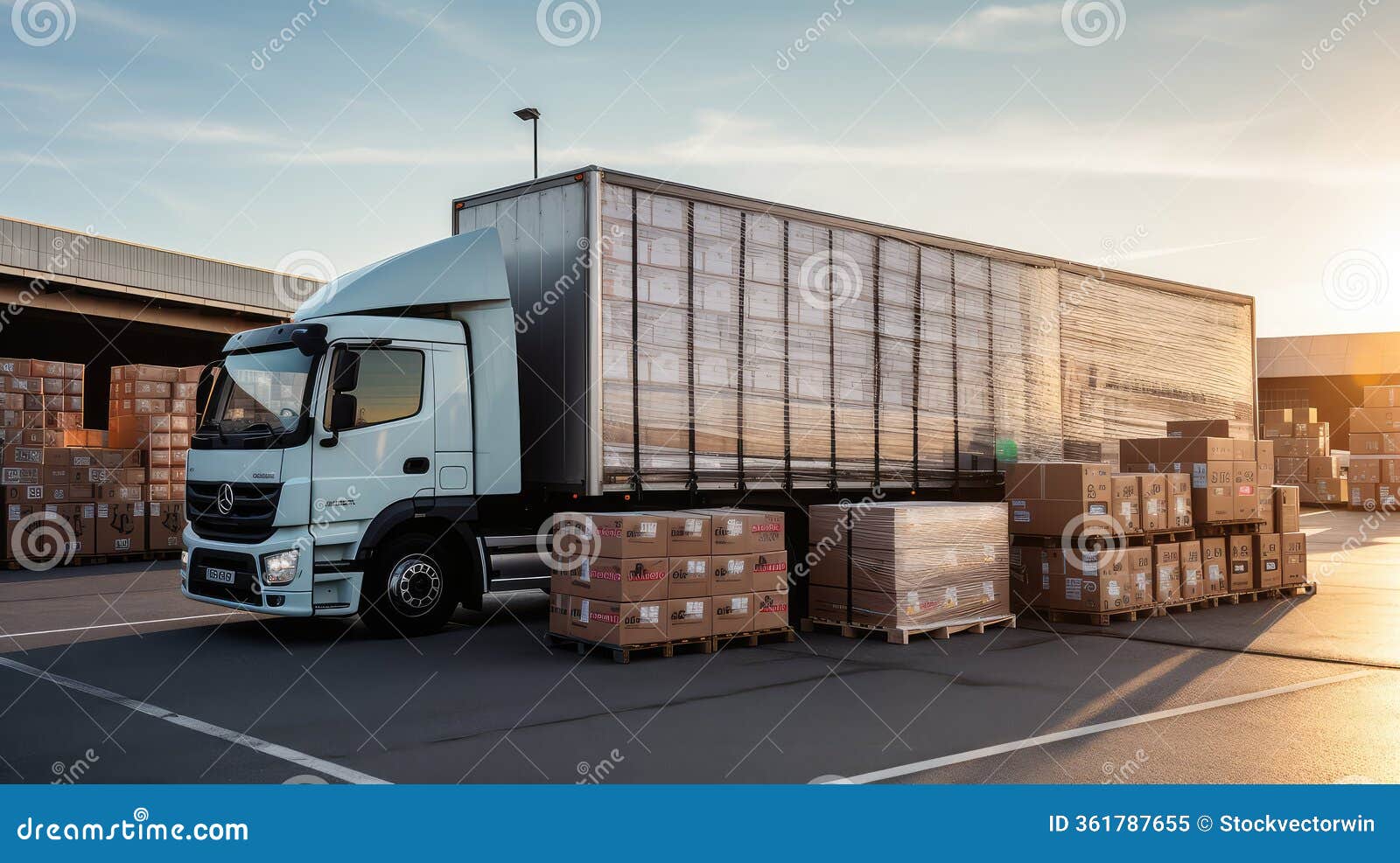 Transportation Boxes Packaging Stock Illustration - Illustration of ...