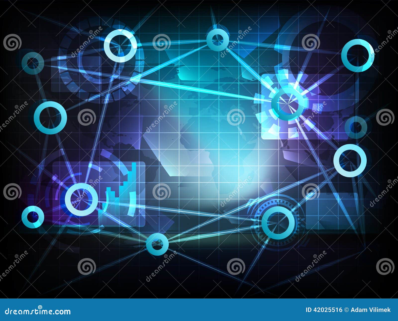 Transportation and Business World Technology Network Vector Stock ...