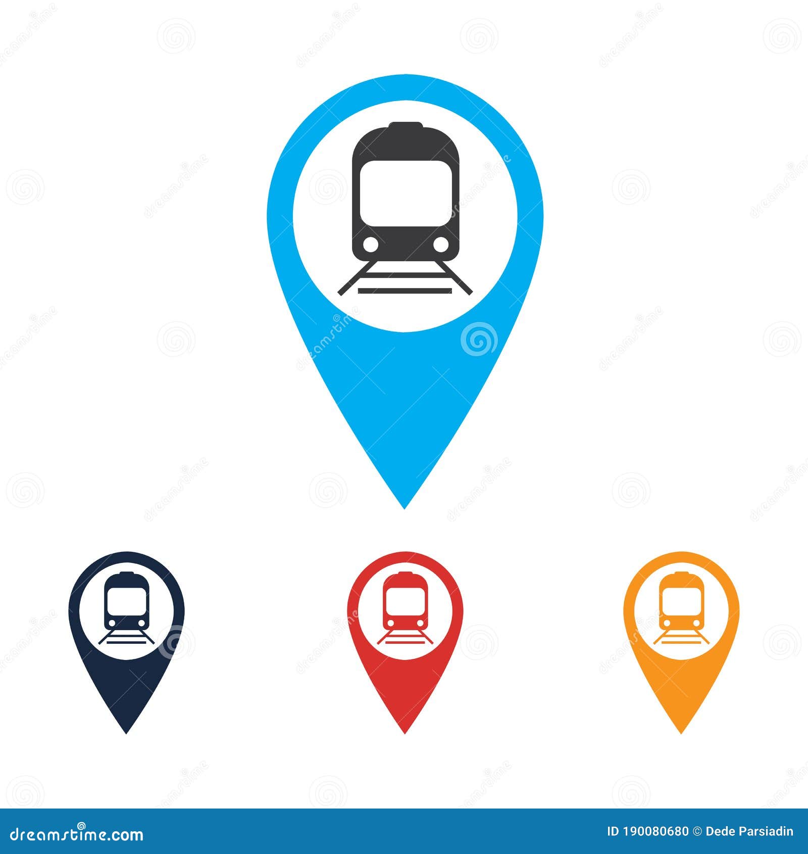 Transportation Button in Map Stock Vector - Illustration of business ...