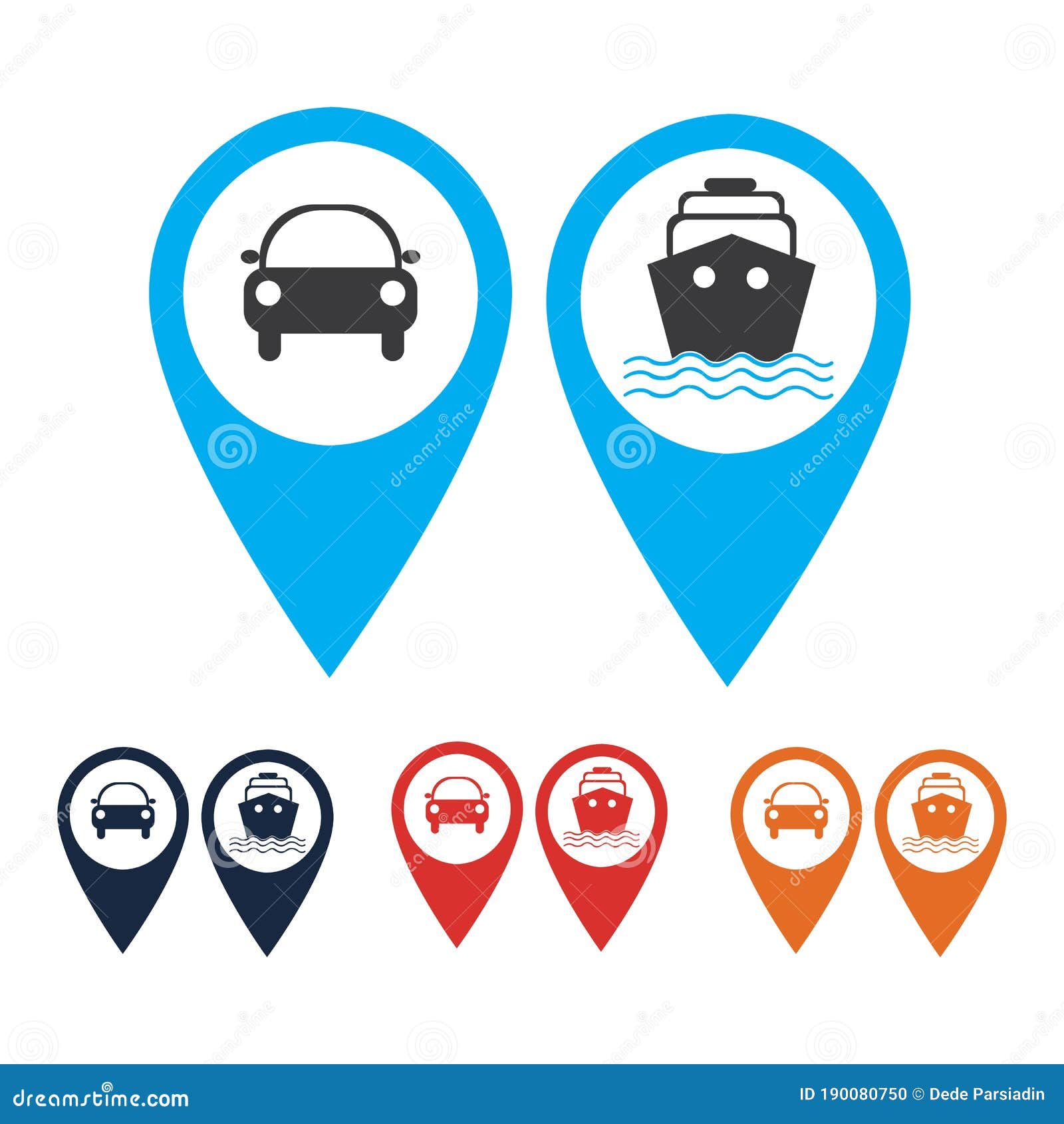 Transportation Button in Map Stock Vector - Illustration of bubble ...