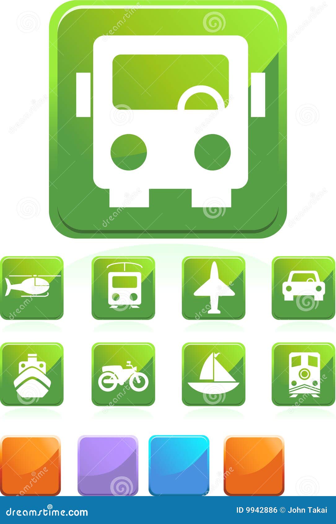 Transportation Buttons - Square Stock Vector - Illustration of blimp ...