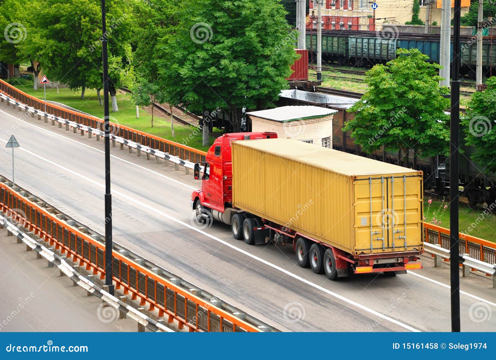 Transportation of Cargoes by Lorry Stock Photo - Image of motion ...