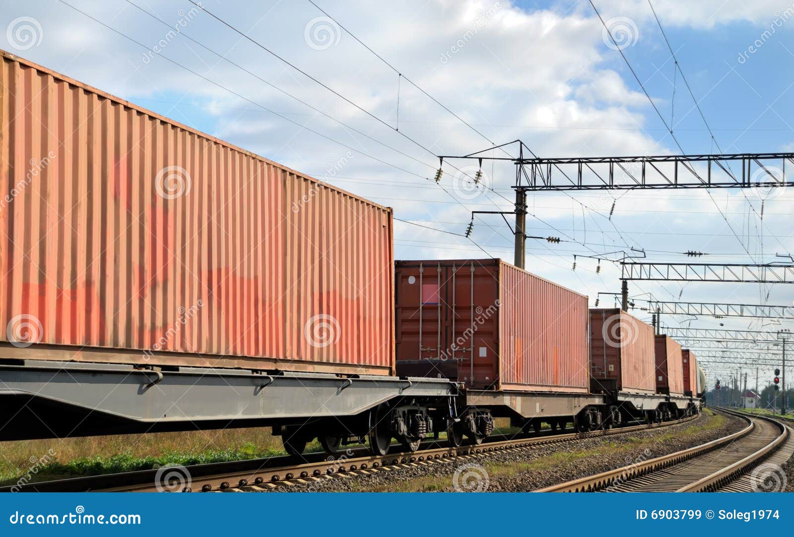 Transportation of Cargoes by Rail Stock Image - Image of destination ...