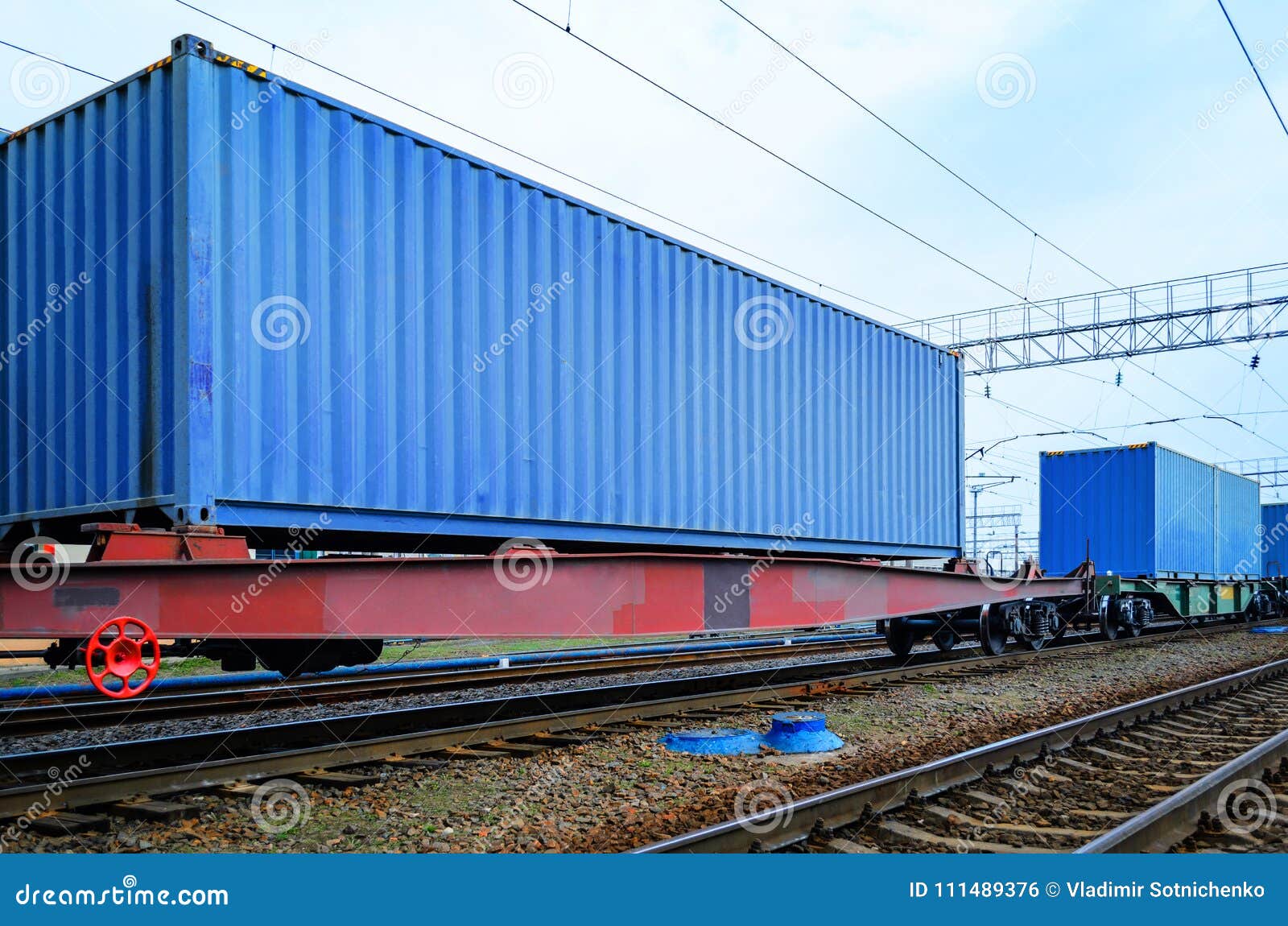Transportation of Cargoes by Rail in Containers Stock Photo - Image of ... Transportation of Cargoes by Rail in Containers Stock Photo - Image of ...