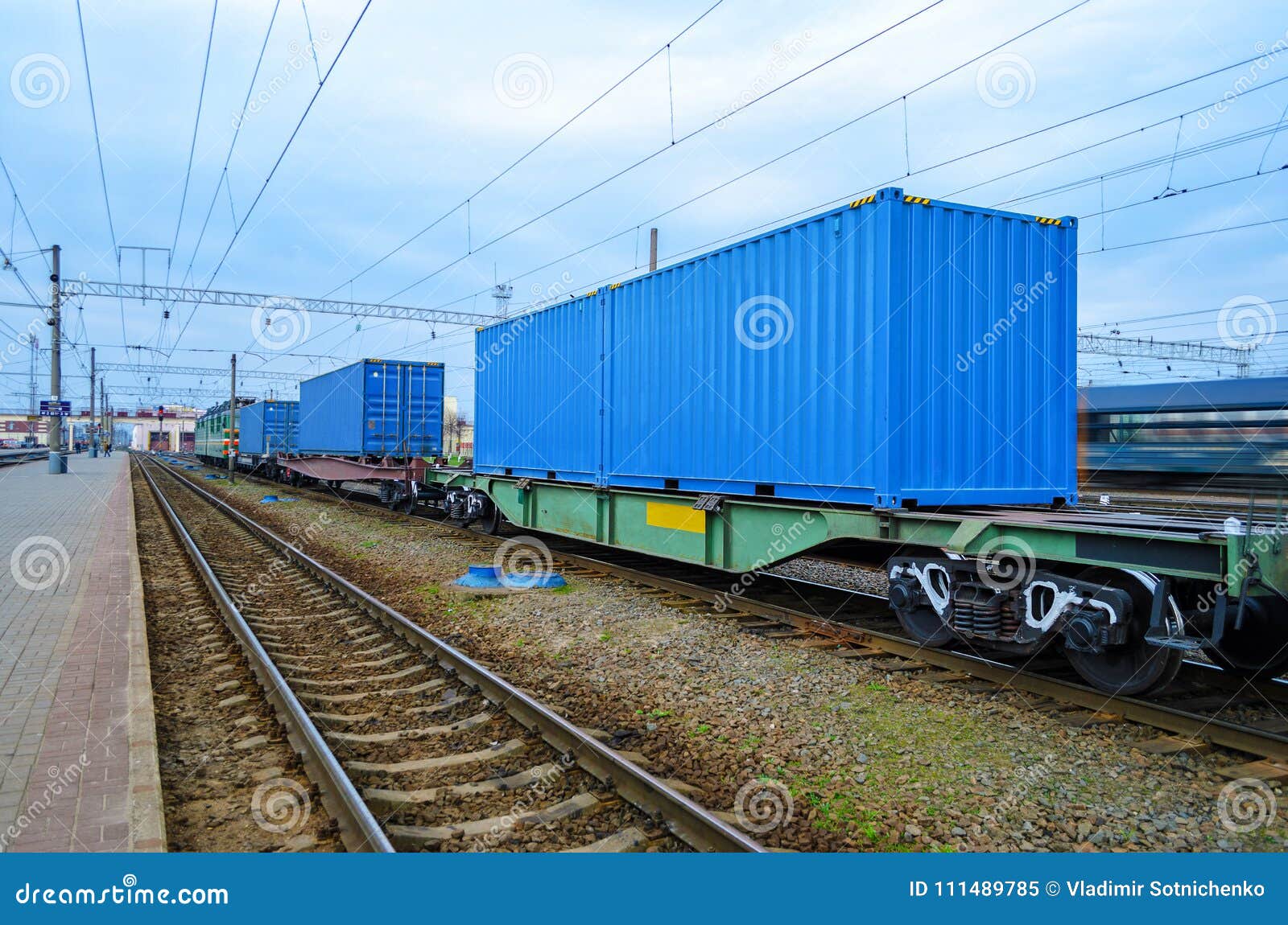 Transportation of Cargoes by Rail in Containers Stock Image - Image of ... Transportation of Cargoes by Rail in Containers Stock Image - Image of ...