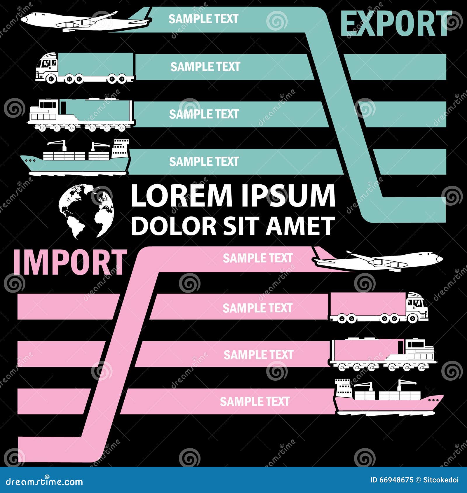 Transportation Color Tab for Add Text of Business Information Stock ...