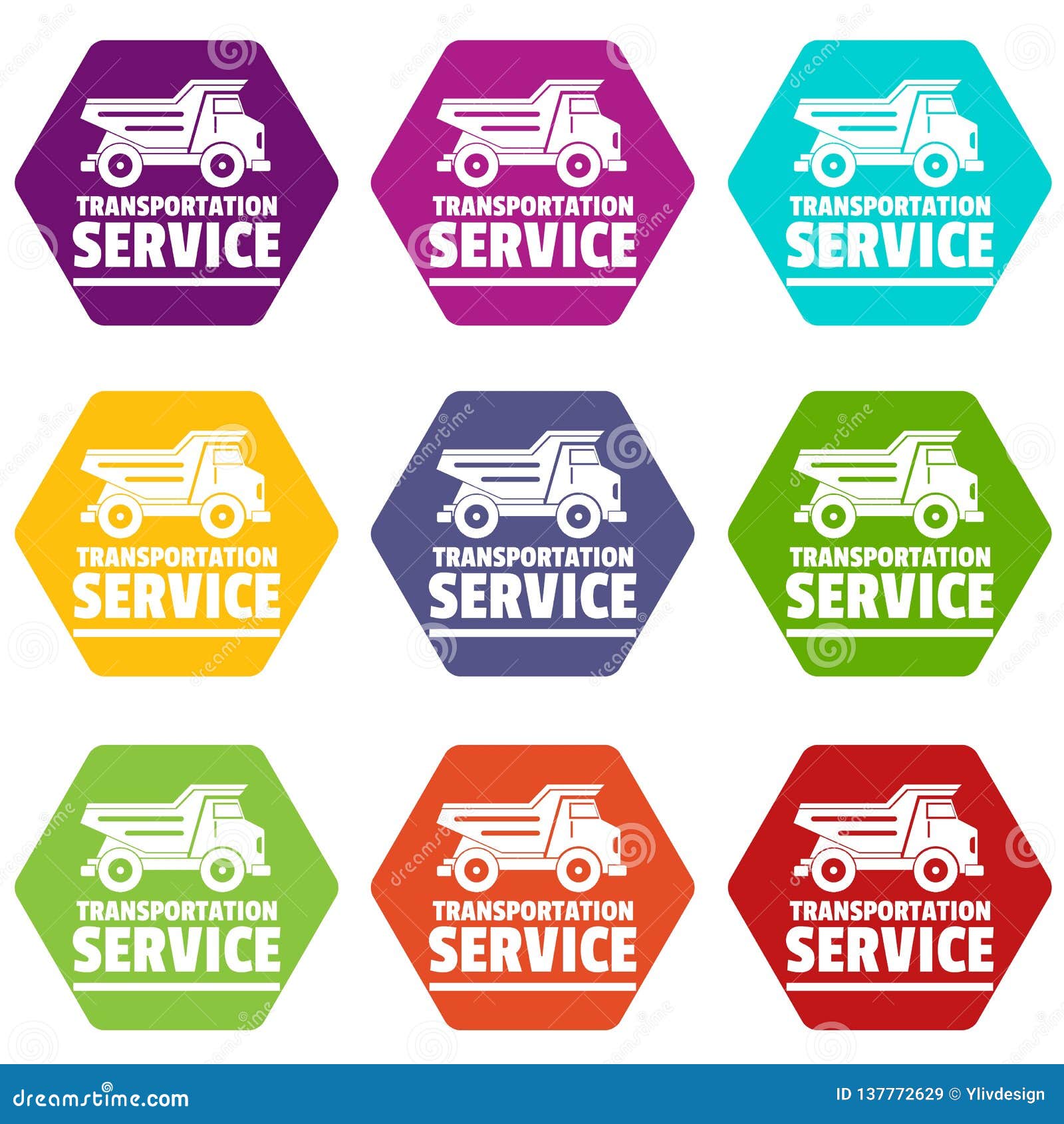 Transportation Company Icons Set 9 Vector Stock Vector - Illustration ...