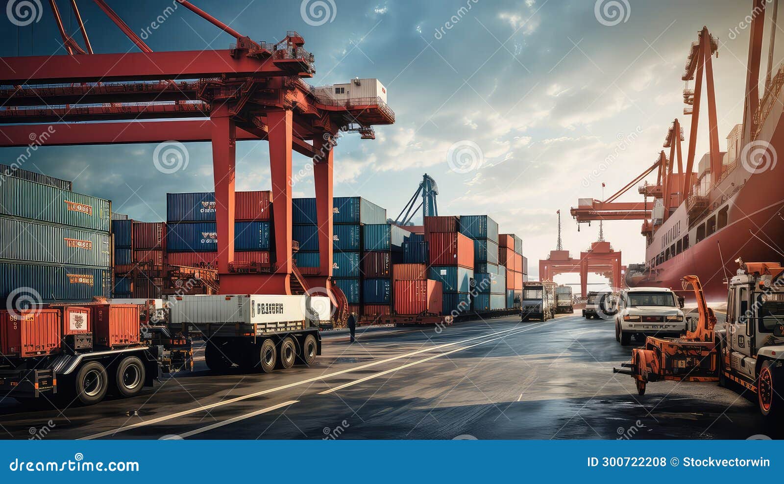 Transportation Container Ship Cargo Stock Illustration - Illustration ...