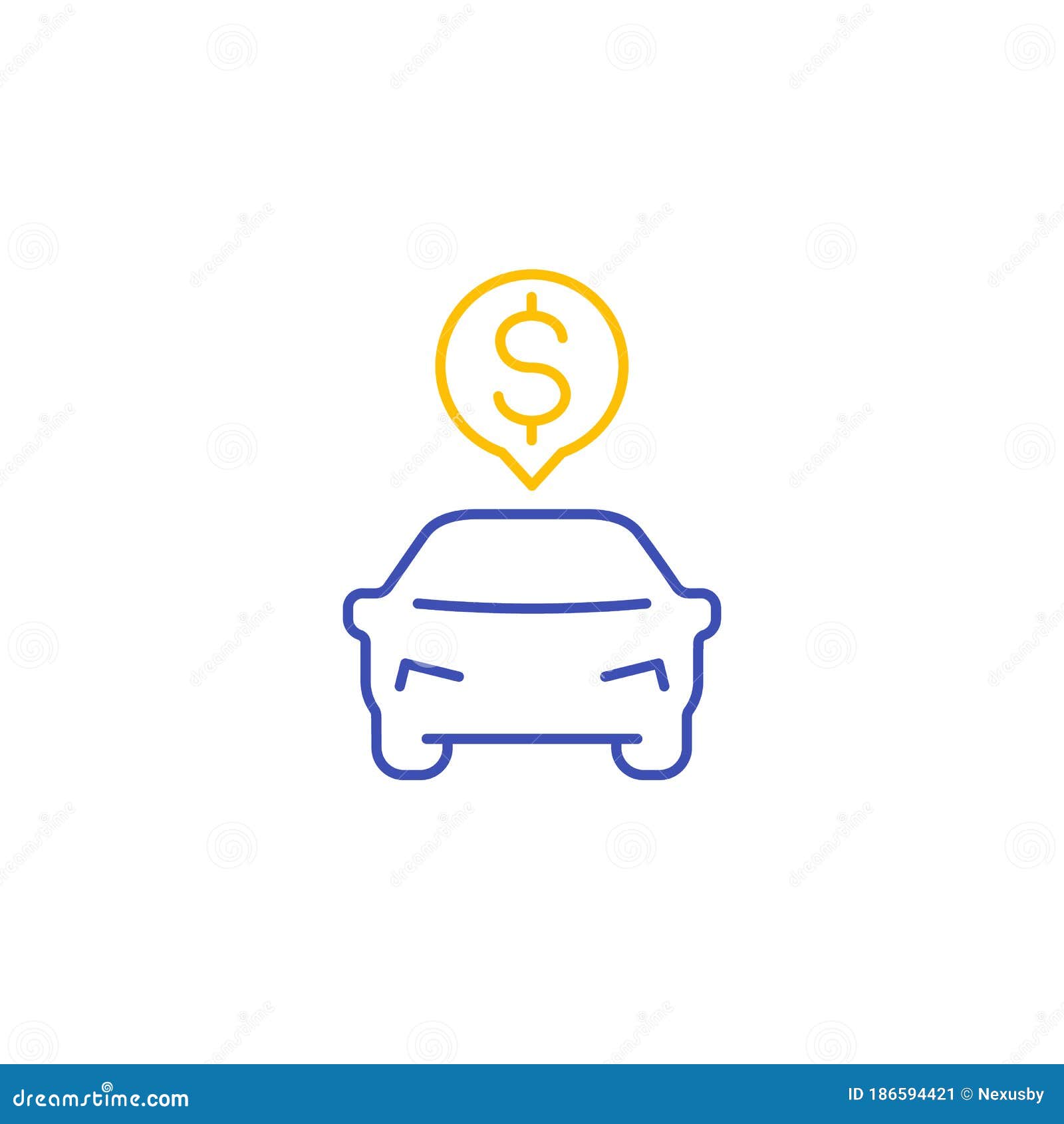 Transportation Costs, Line Icon on White Stock Vector - Illustration of ...
