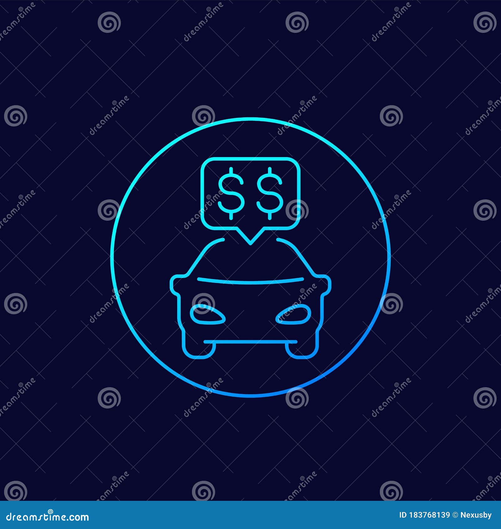 Transportation Costs Linear Icon, Vector Stock Vector - Illustration of ...