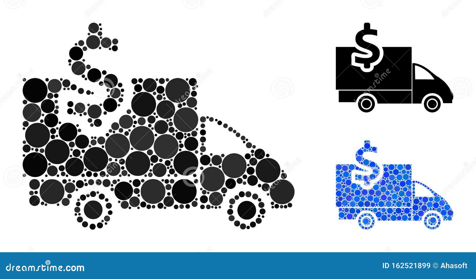 Transportation Costs Mosaic Icon of Circle Dots Stock Vector ...