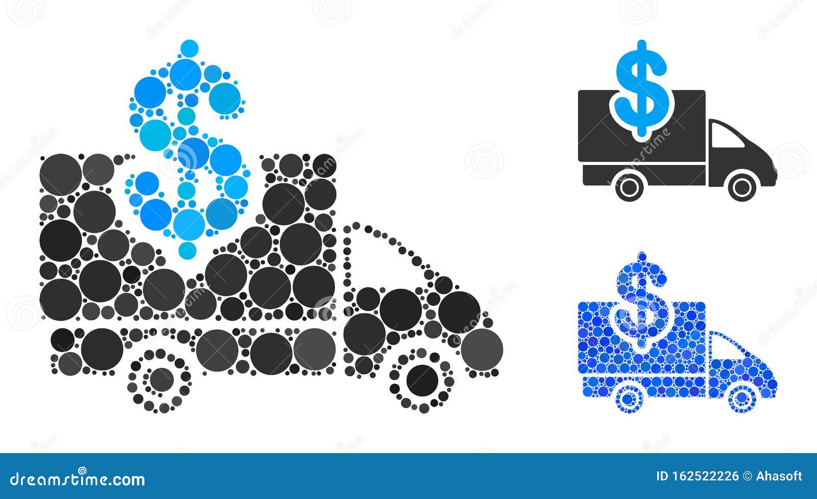 Transportation Costs Mosaic Icon of Spheric Items Stock Vector ...