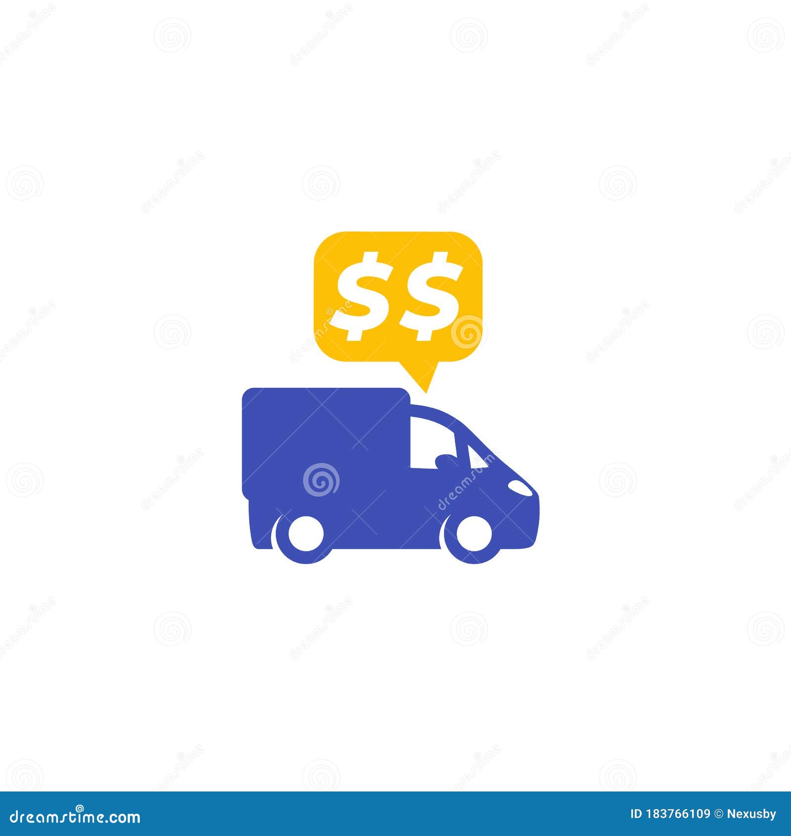 Transportation Costs, Vector Icon on White Stock Illustration ...