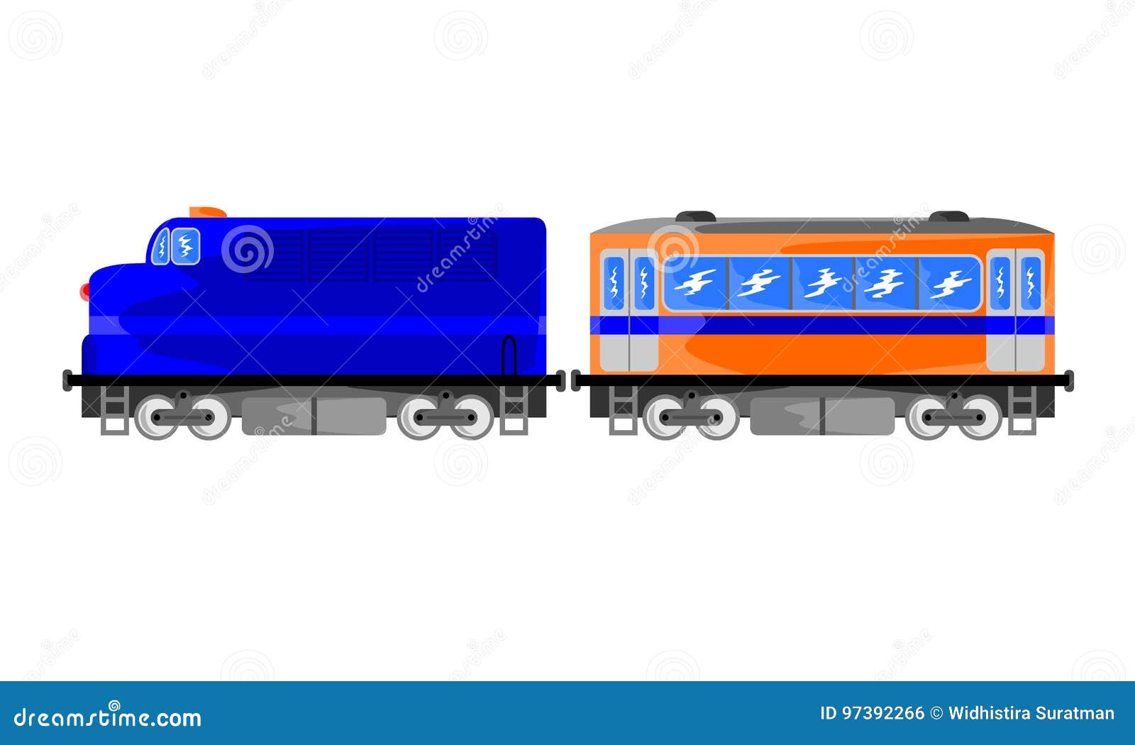Transportation Diesel Train Stock Vector - Illustration of train ...