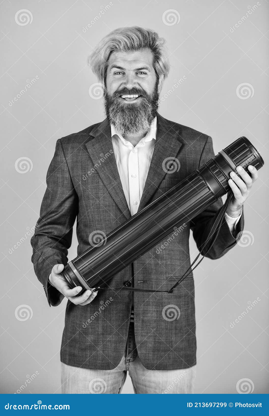 Transportation Drawings. Man Formal Suit Engineer Architect on Blue ...