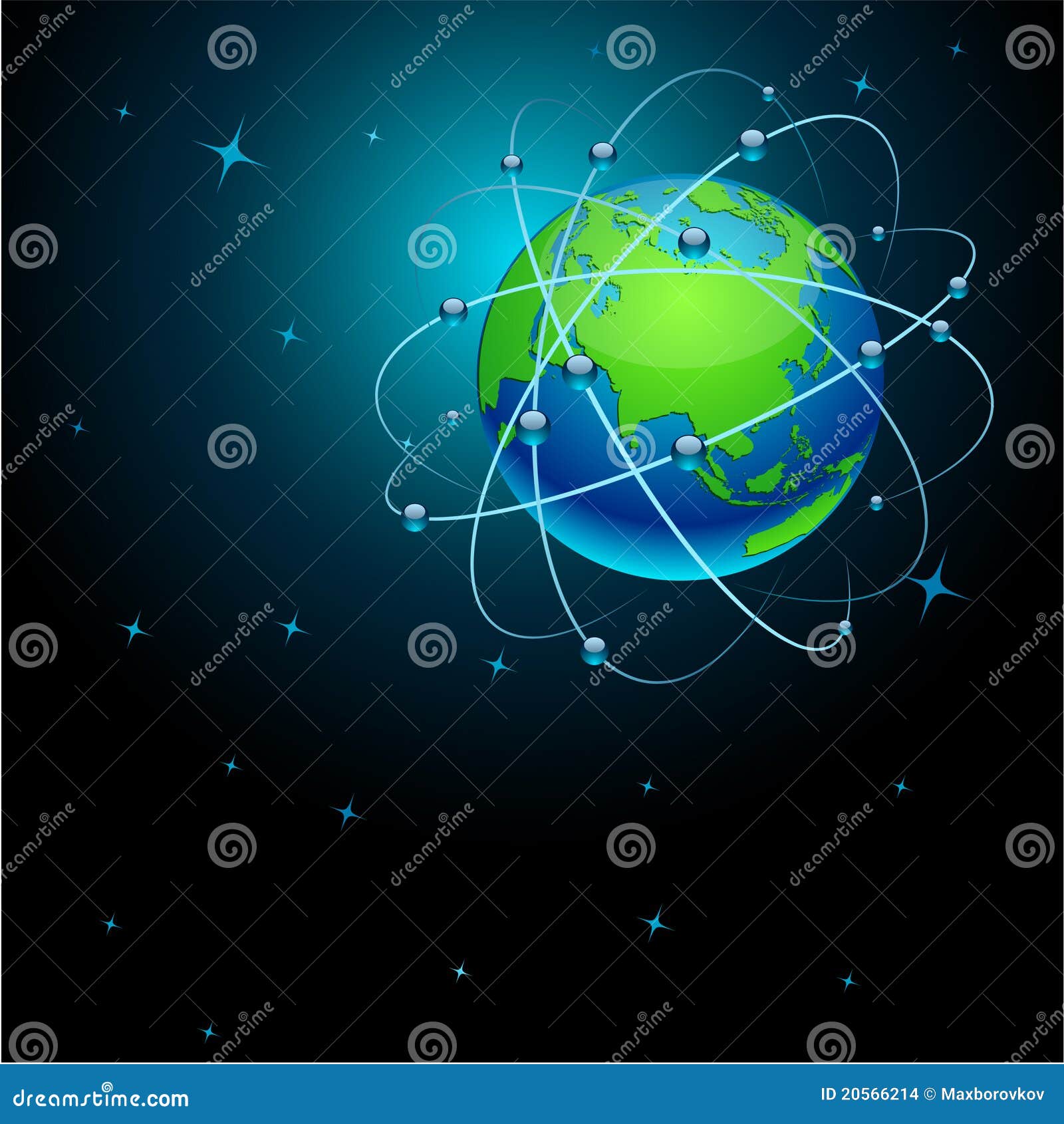 Transportation Earth in Space. Stock Vector - Illustration of detailed ...