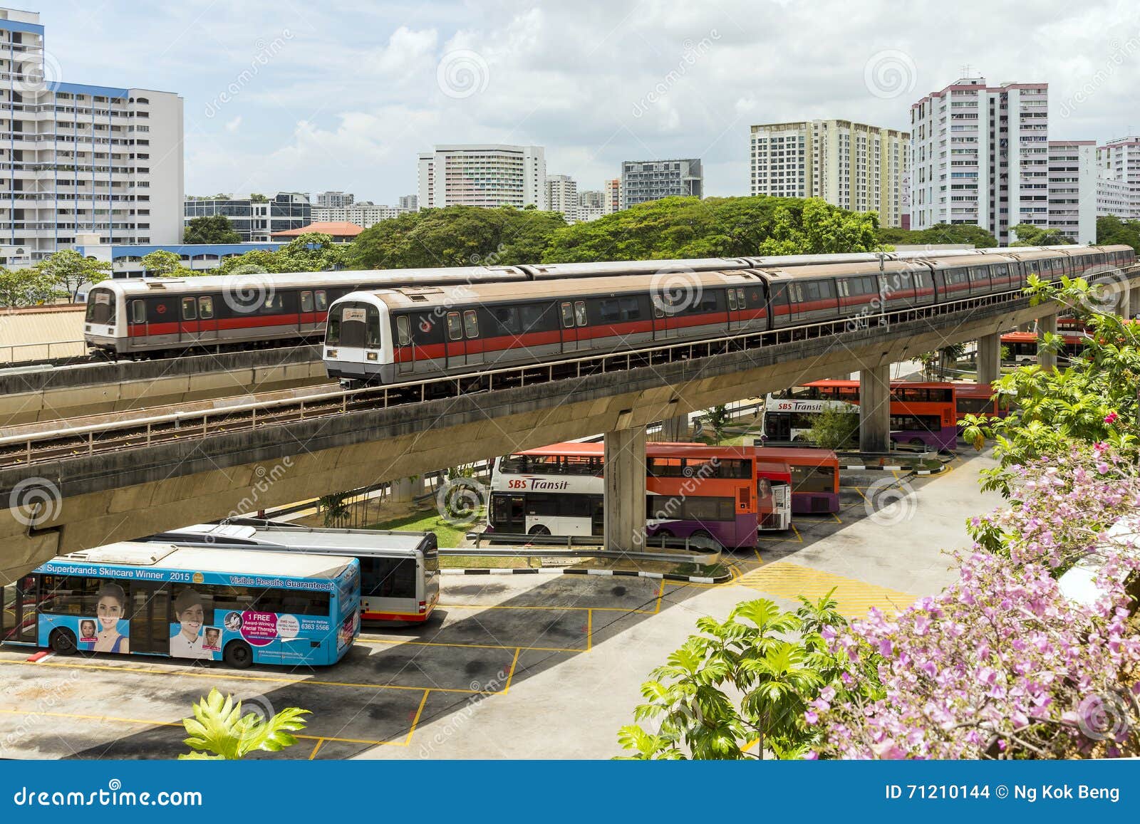View Of Eunos Mass Rapid Transit (mrt) Train Station. Editorial Image ...