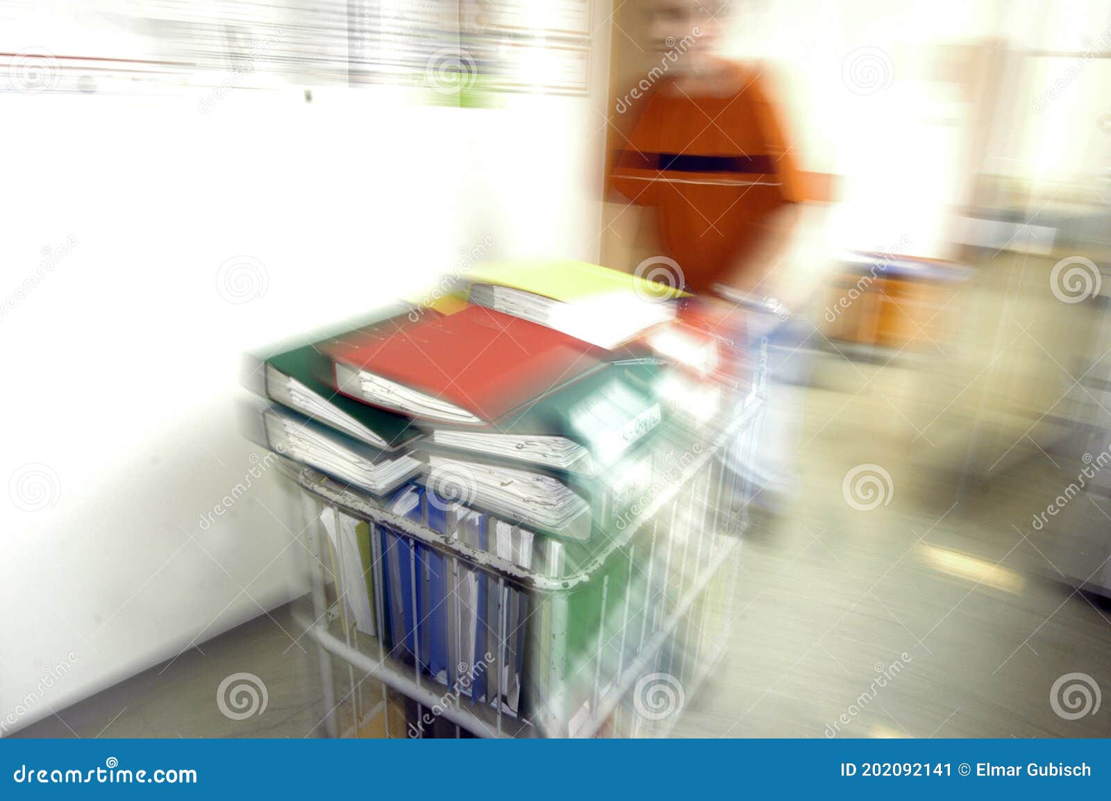 Transportation of Files in the Office Administration Stock Image ...