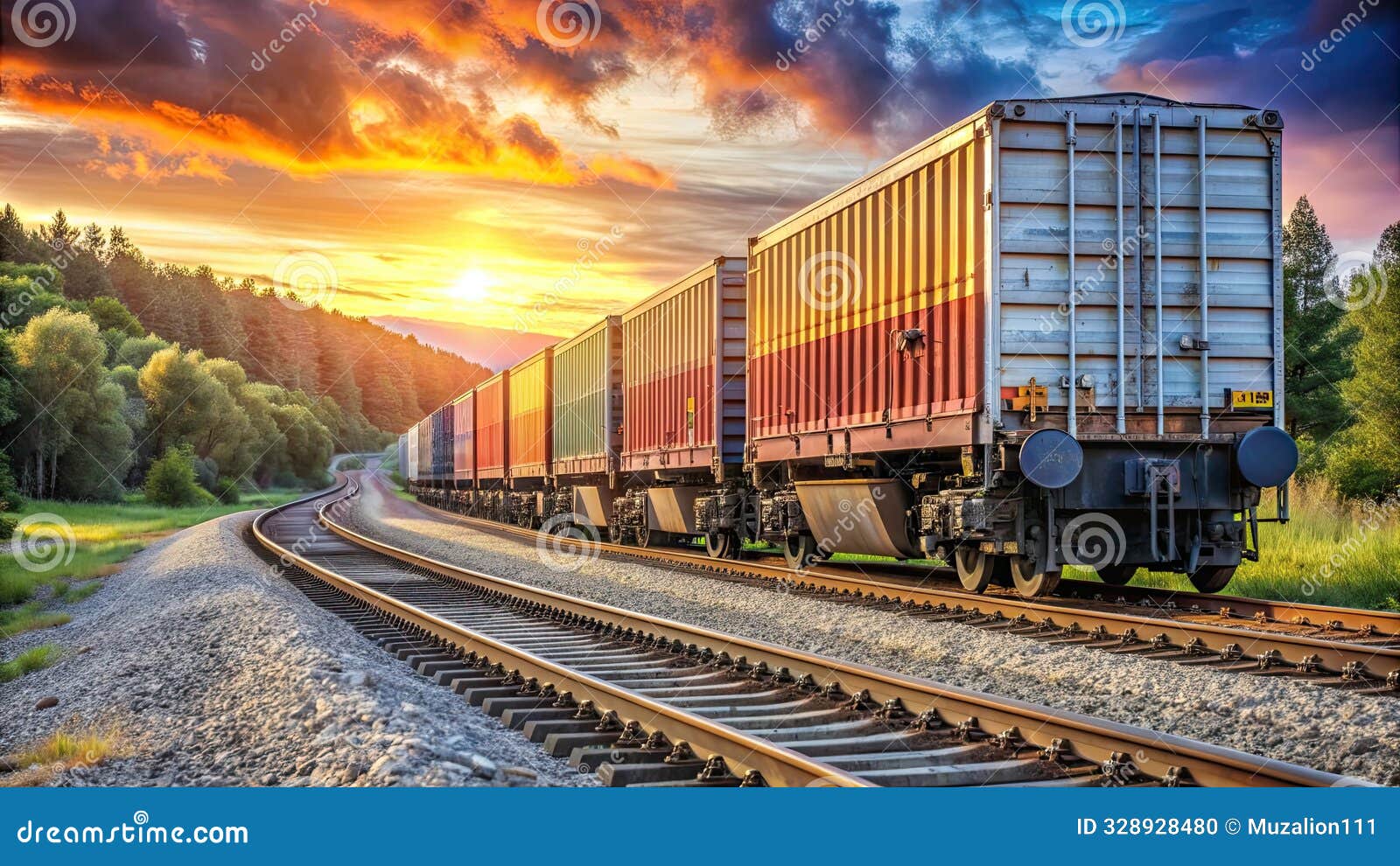 Transportation of Goods by Rail Stock Photo - Image of rail, track ...