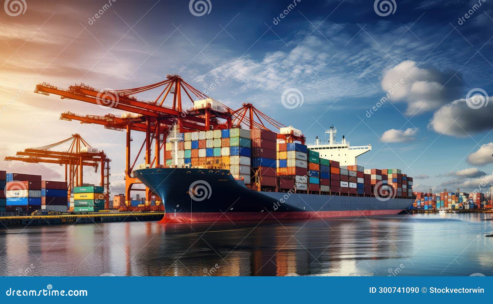 Transportation Goods Ship Cargo Stock Illustration - Illustration of ...