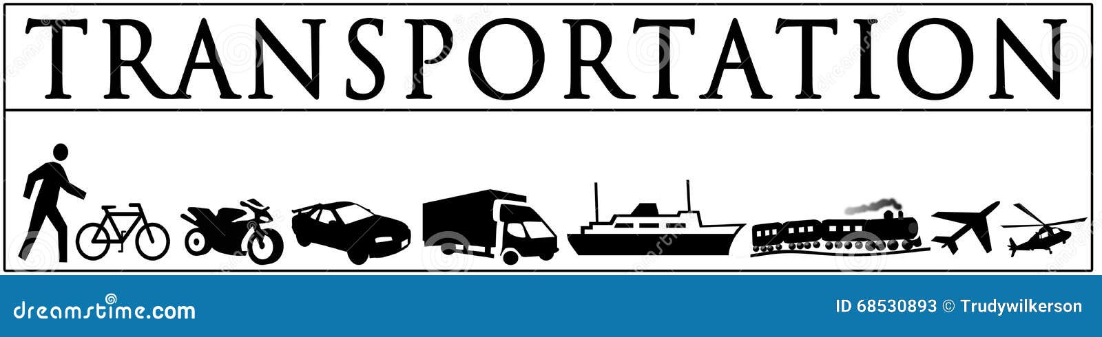 Transportation Graphic Banner Stock Illustration - Illustration of bike ...