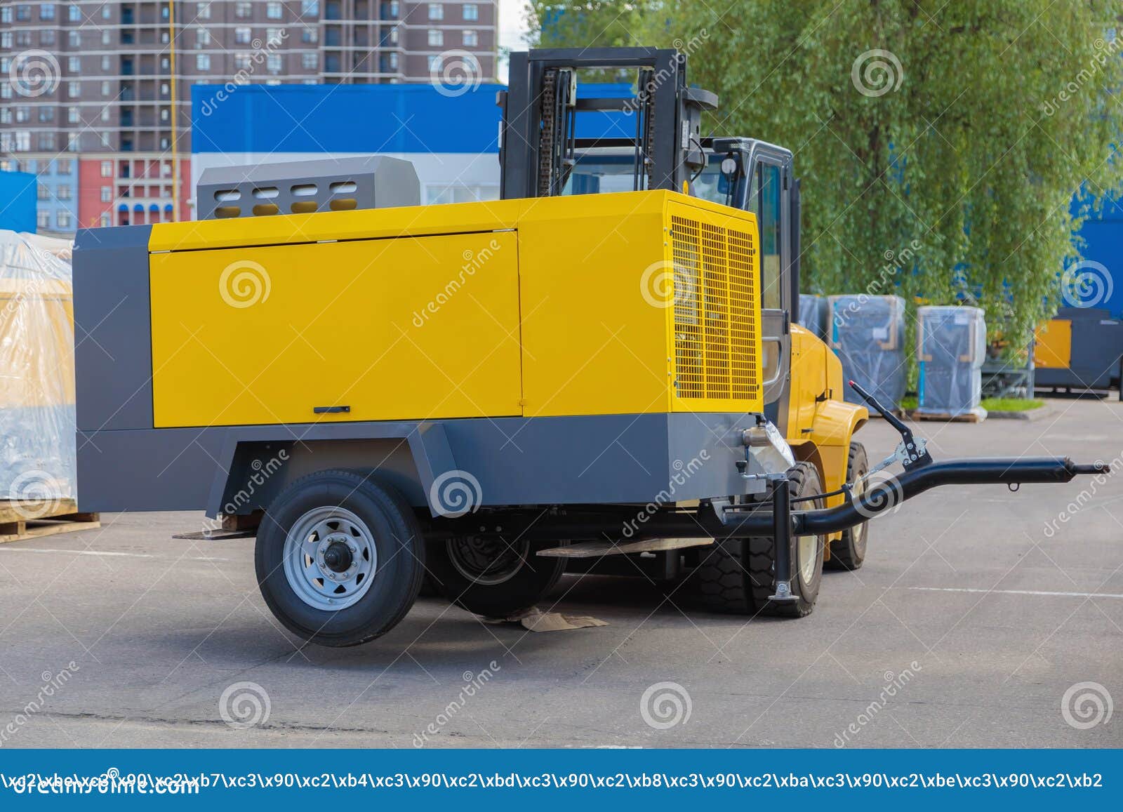 Transportation of Heavy Mobile Compressors by Special Equipment Stock ...