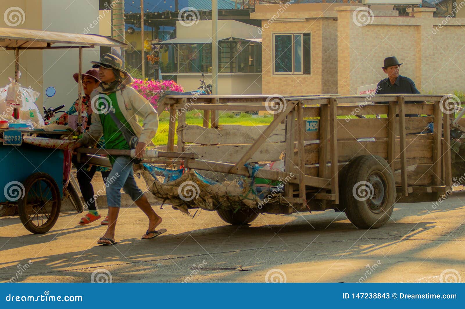 Transportation with Human Power Editorial Stock Photo - Image of ...