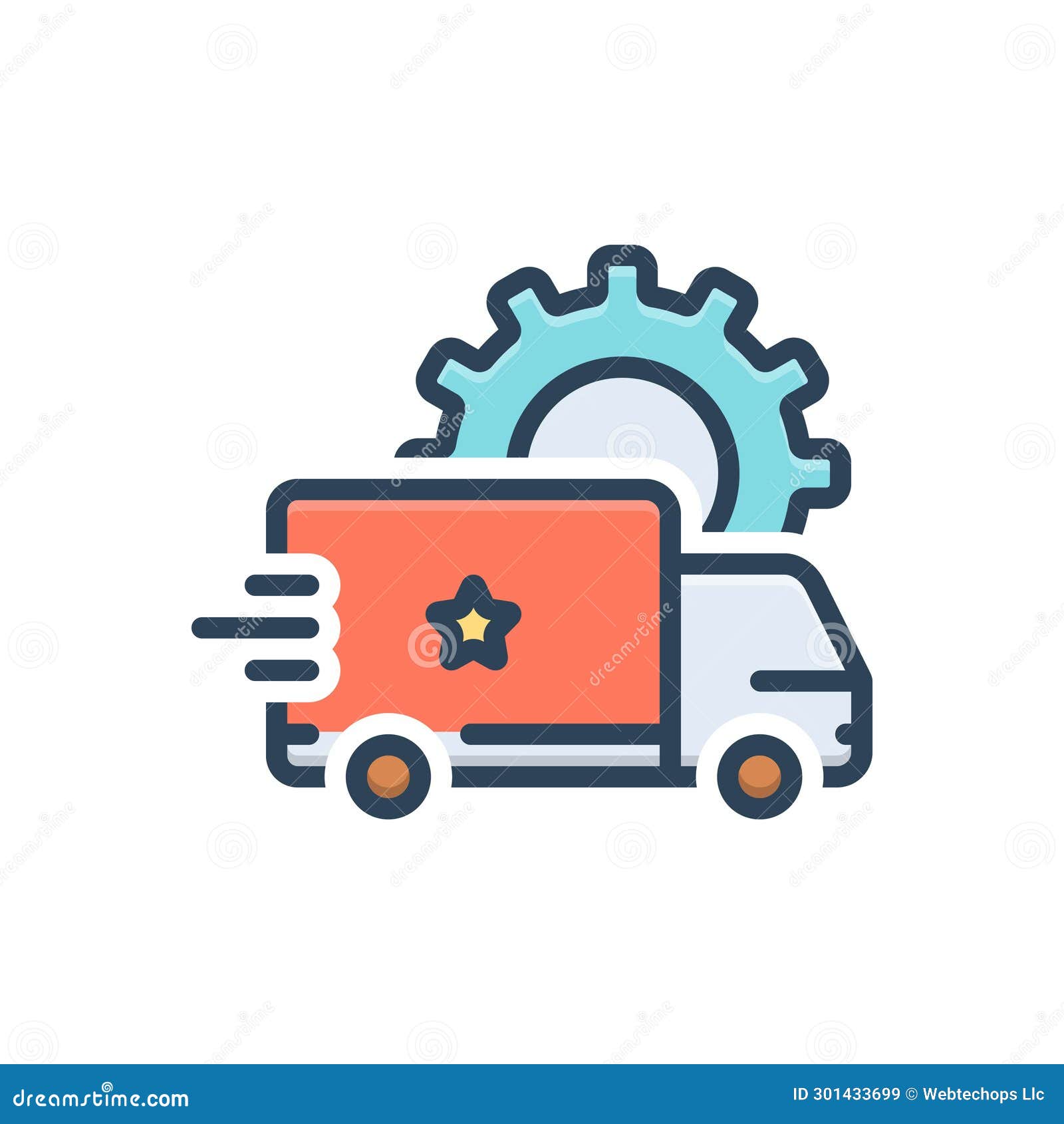 Color Illustration Icon for Transportation, Conveyance and Delivery ...