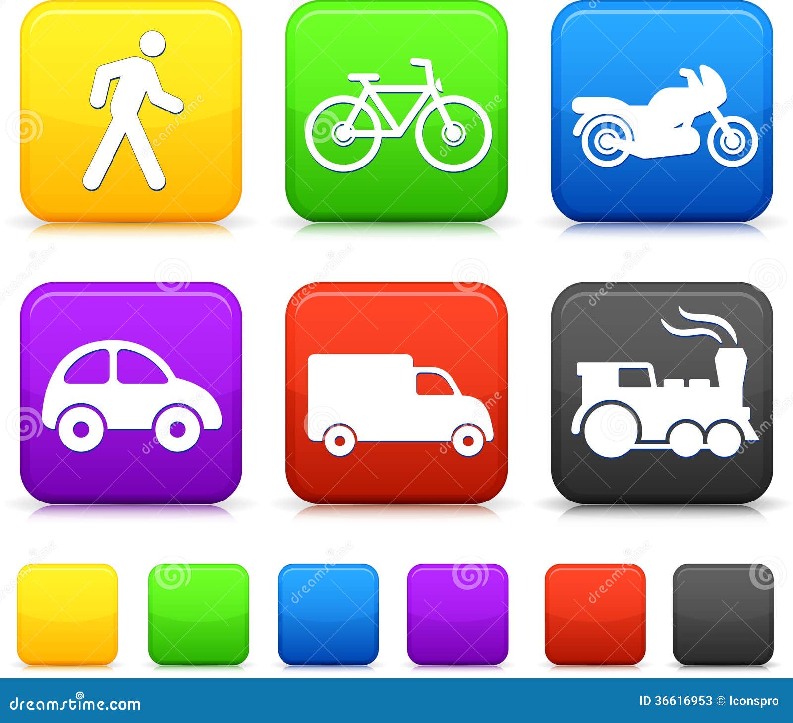 Transportation Icon on Internet Buttons Stock Illustration ...