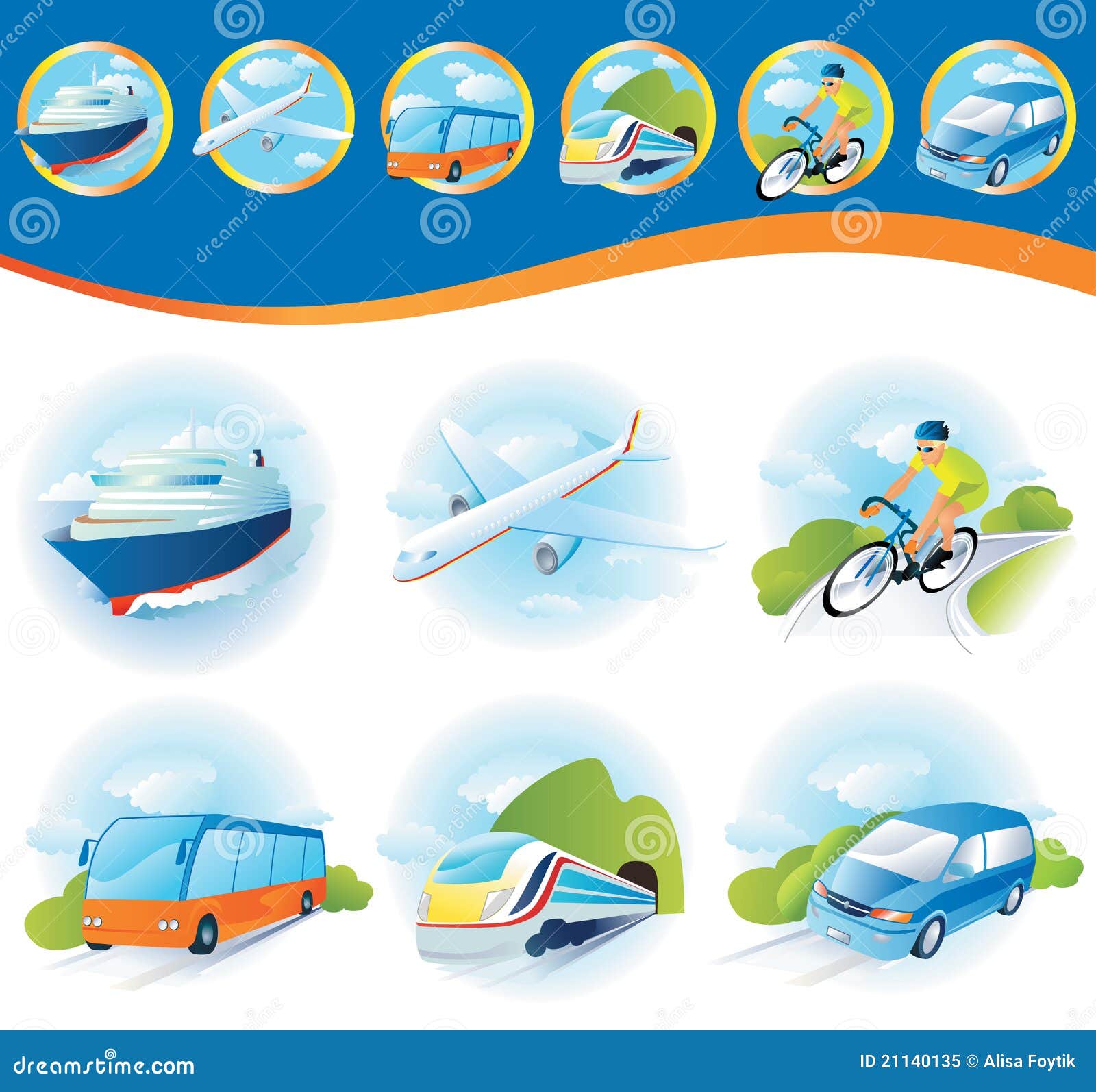 Transportation icon set stock vector. Illustration of commercial - 21140135